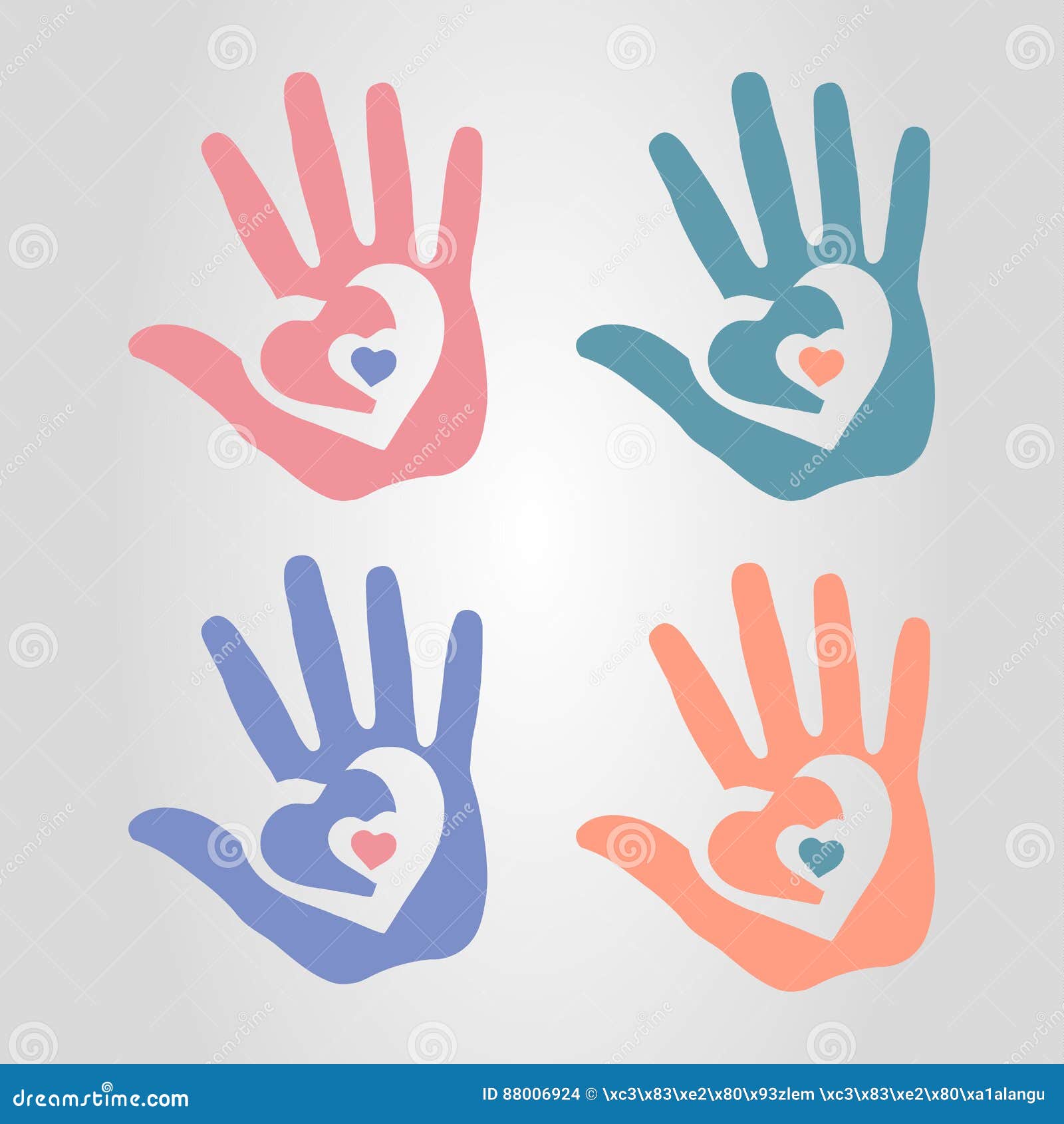 Logo de main illustration de vecteur. Illustration du amical - 88006924