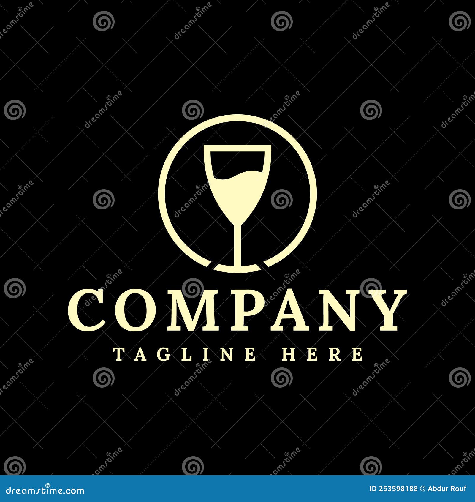 Logo De Marque De Vin De Luxe Illustration Stock - Illustration du ...
