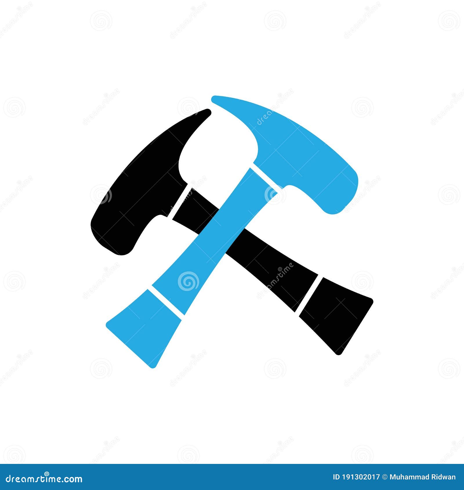 Logo de marteau illustration de vecteur. Illustration du travail ...