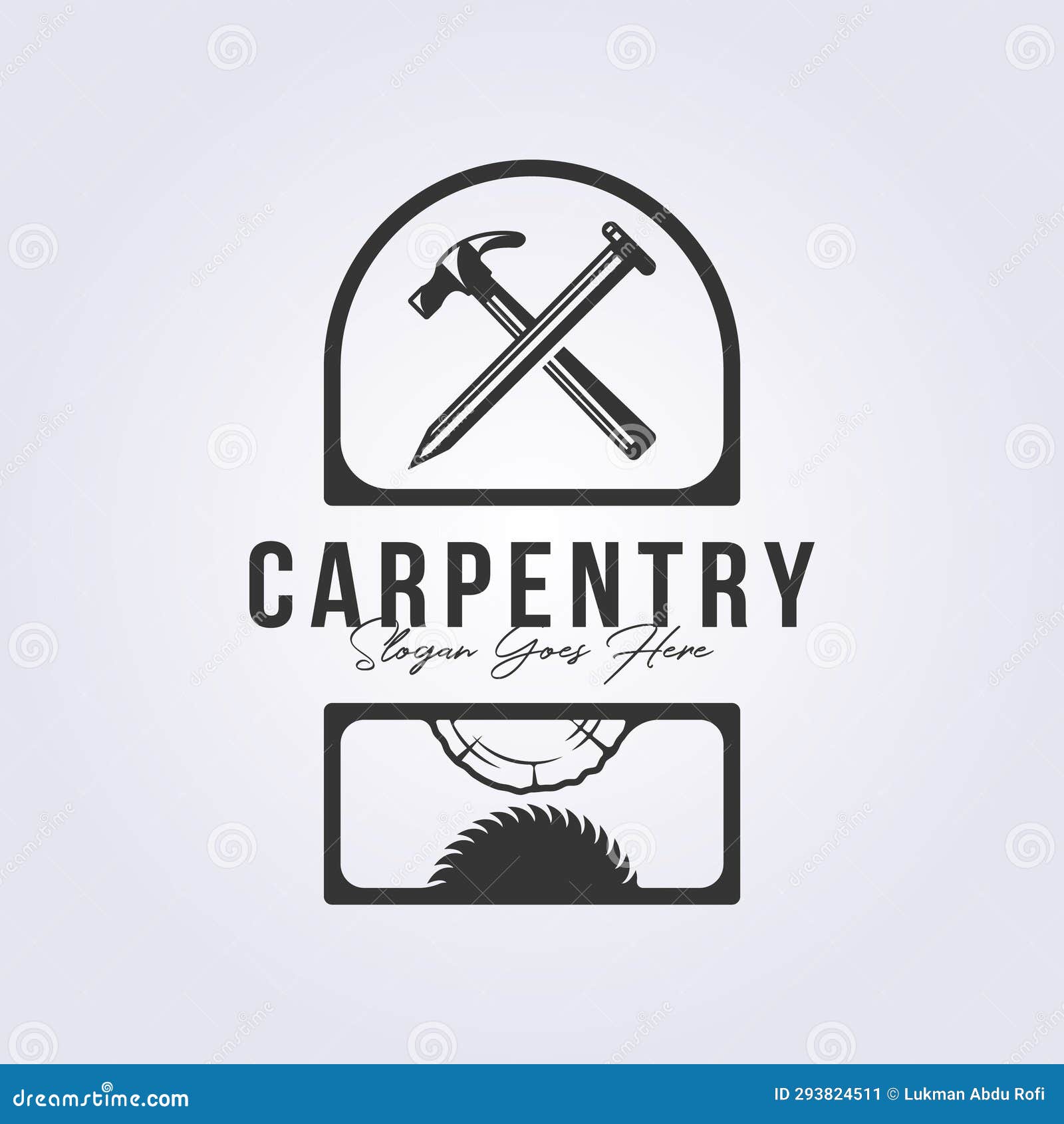 Logo De Menuiserie Abstraite Boiserie Symbole Symbole Vectoriel ...