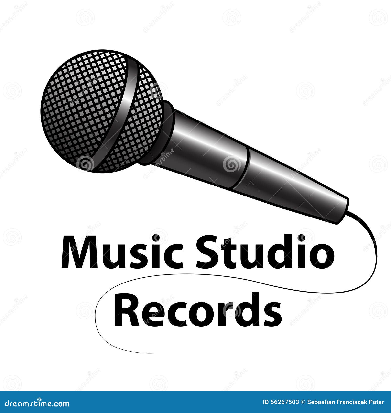 Logo de microphone illustration stock. Illustration of studio - 56267503