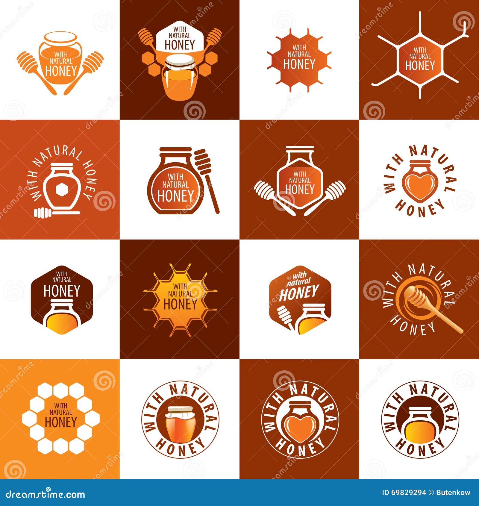 Logo de miel de vecteur illustration de vecteur. Illustration du sain ...