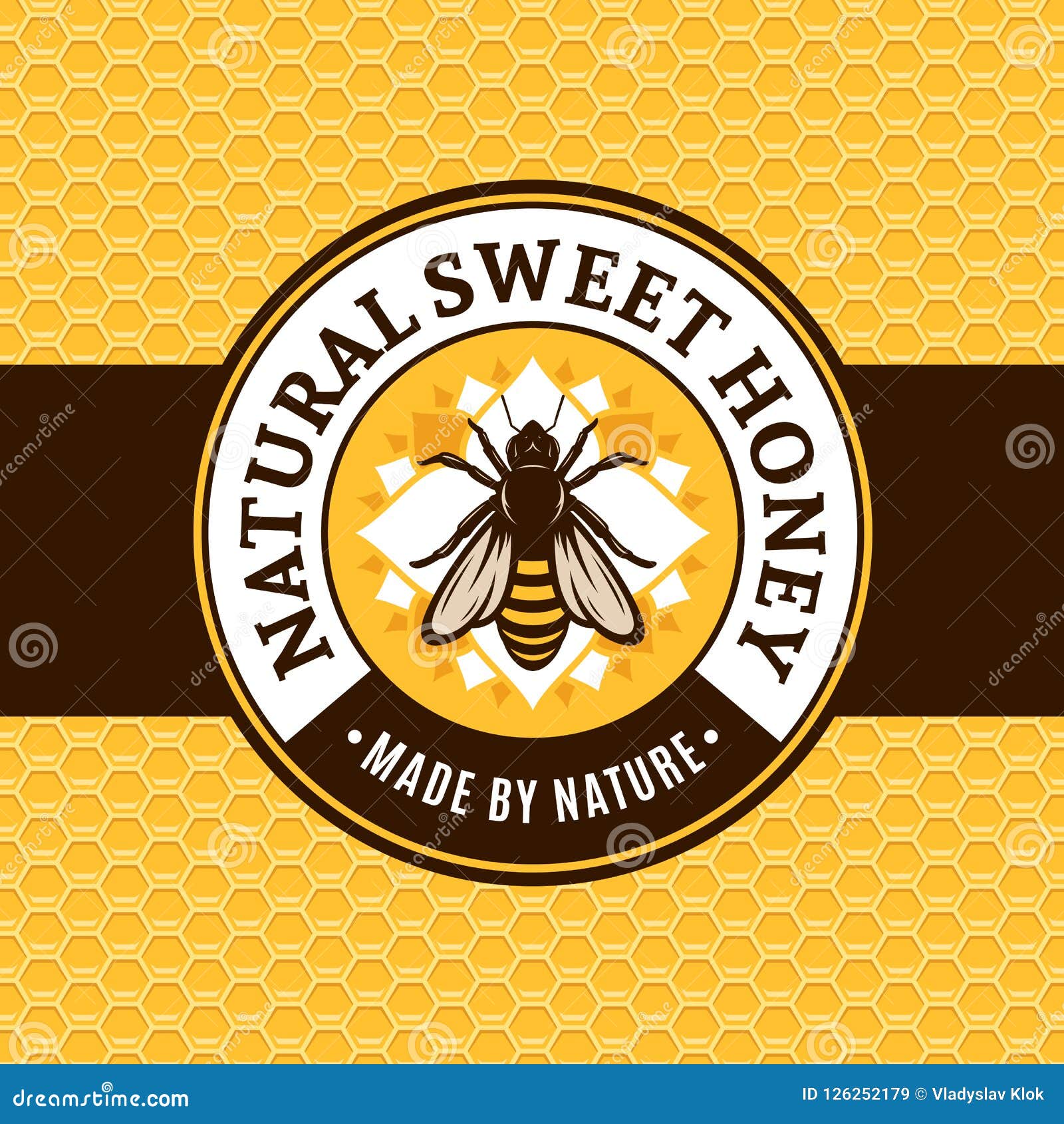 Logo de miel de vecteur illustration de vecteur. Illustration du ...