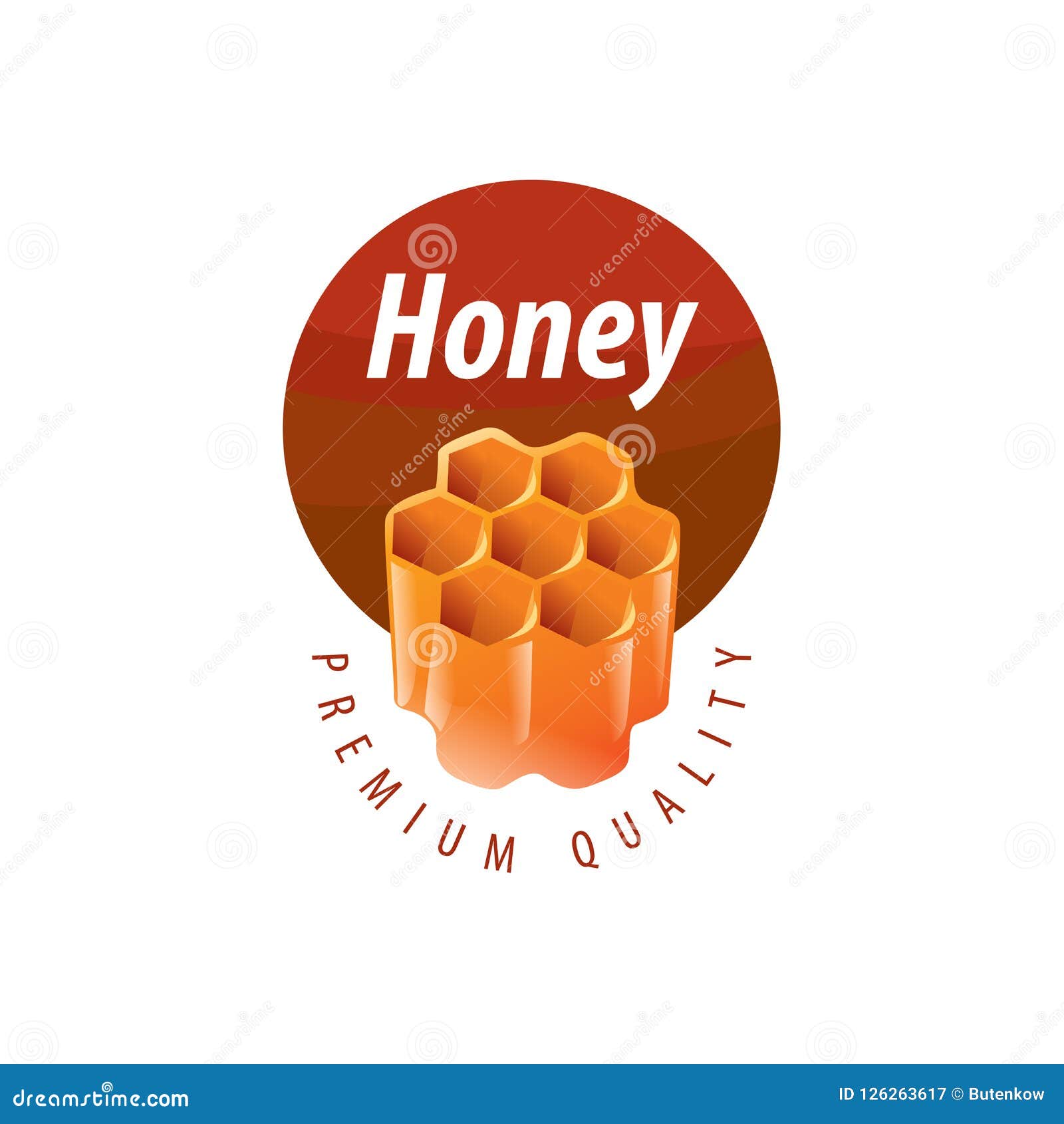 Logo de miel de vecteur illustration de vecteur. Illustration du fleur ...