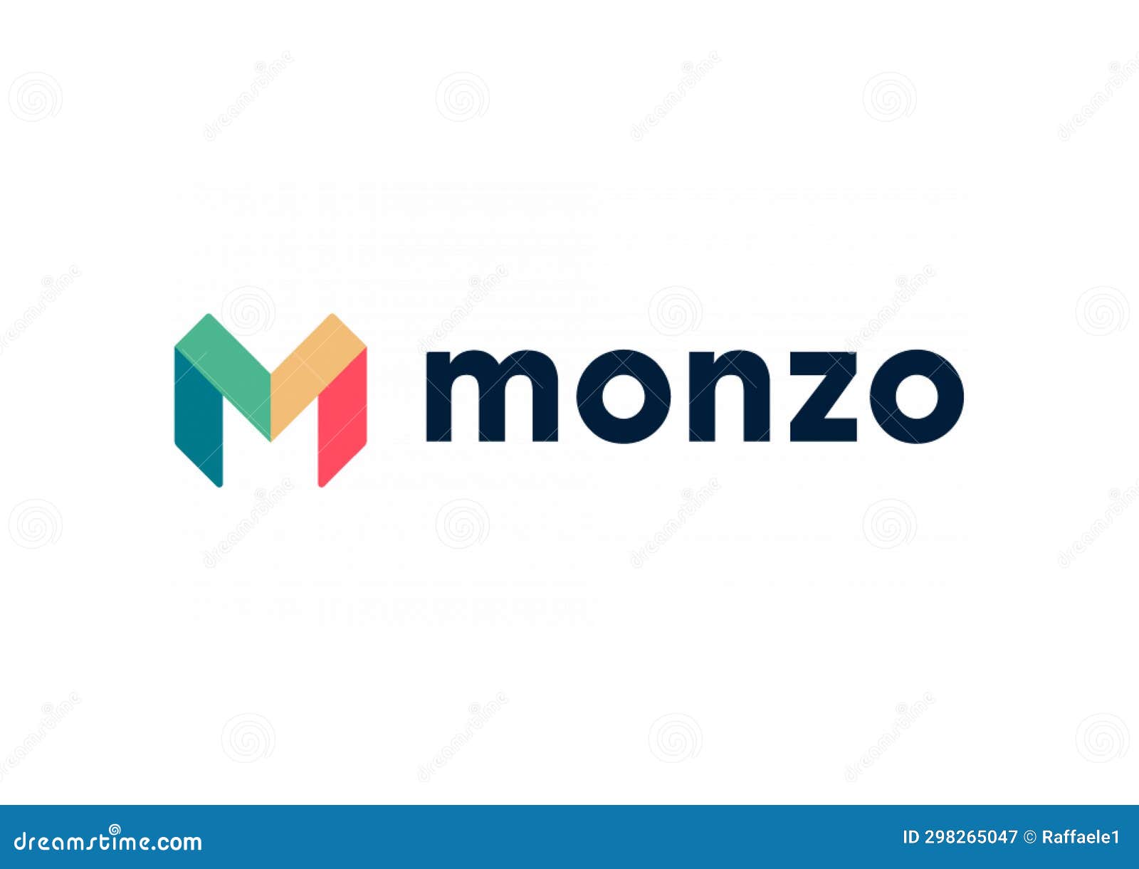 Logo de monzo stock de ilustración. Ilustración de azul - 298265047