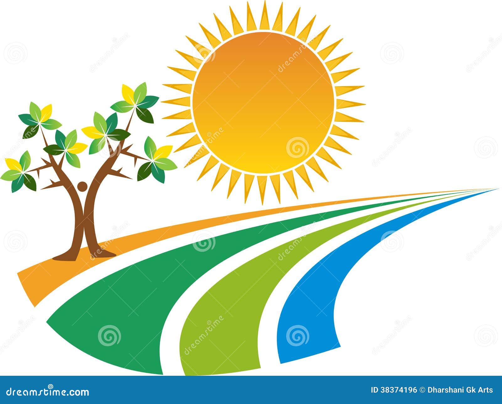 Logo de nature illustration de vecteur. Illustration du lames - 38374196