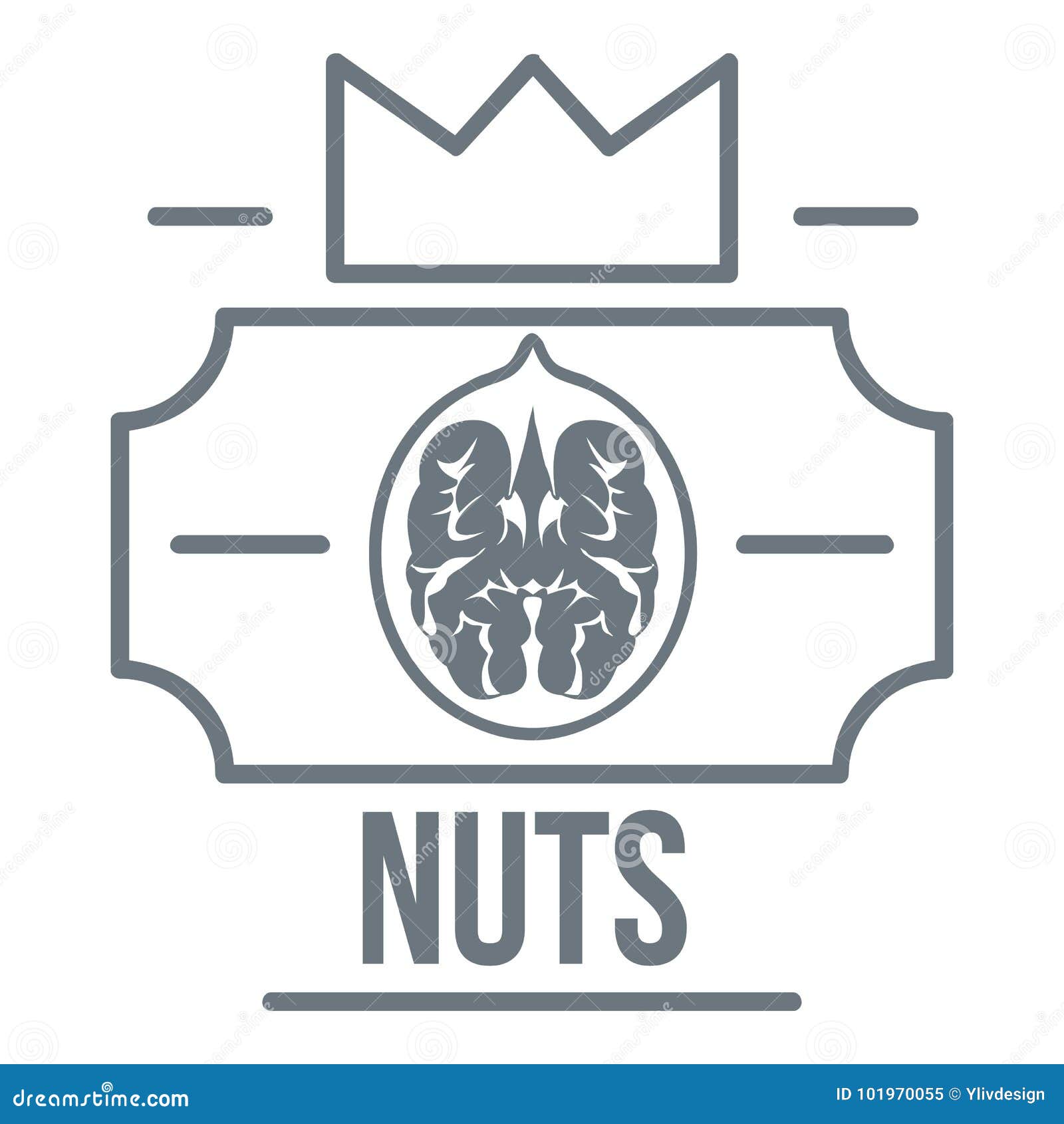 Logo De Noix, Style De Vintage Illustration de Vecteur - Illustration ...