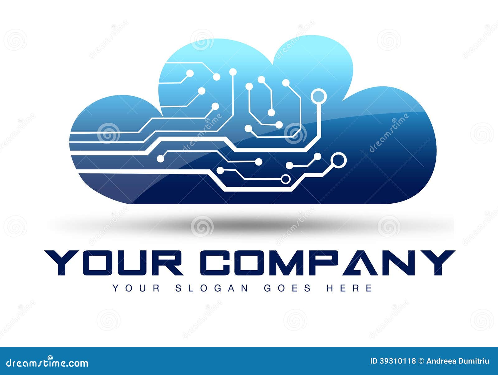 Logo de nuage illustration stock. Illustration du puce - 39310118