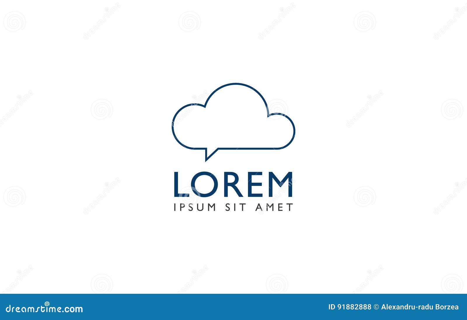 Logo de nuage illustration de vecteur. Illustration of dessin - 91882888