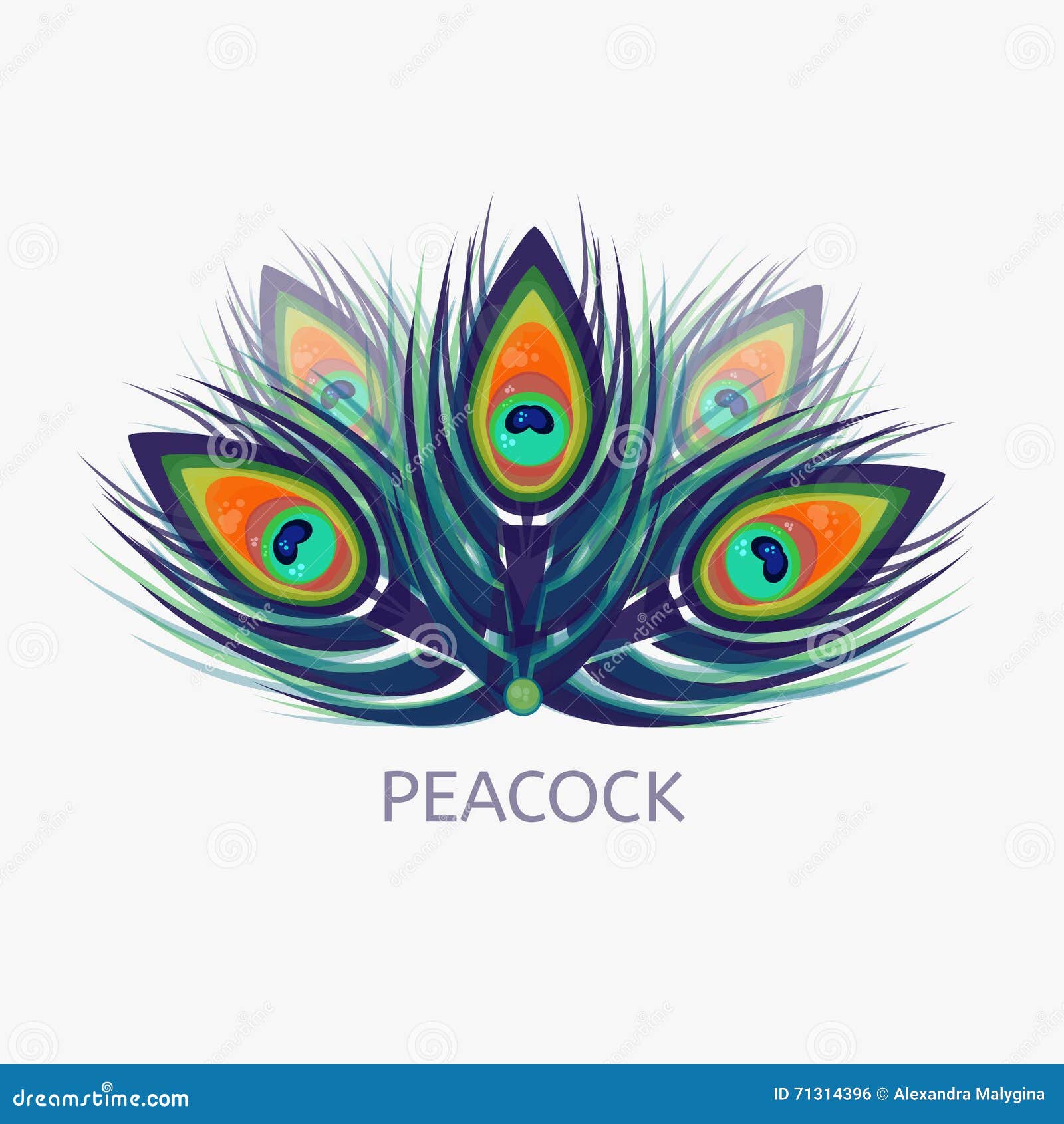 Logo De Paon Dans Le Bas Style De Polygone Illustration de Vecteur ...