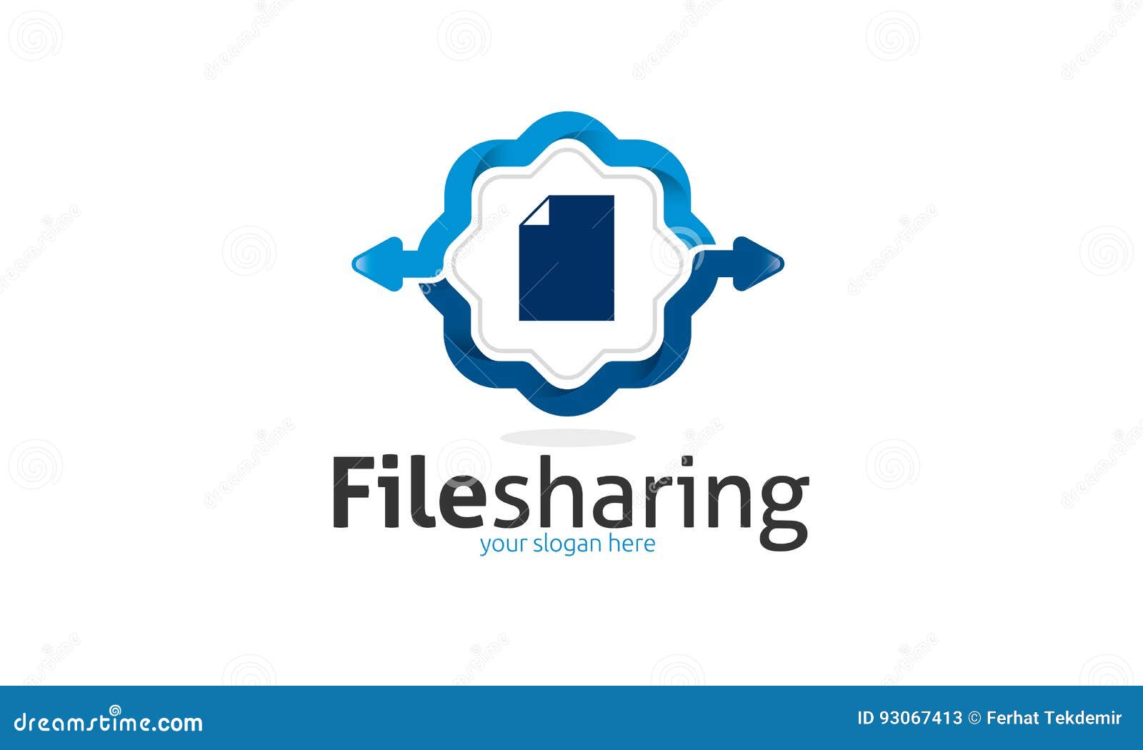 Logo De Partage De Fichiers Illustration de Vecteur - Illustration du ...
