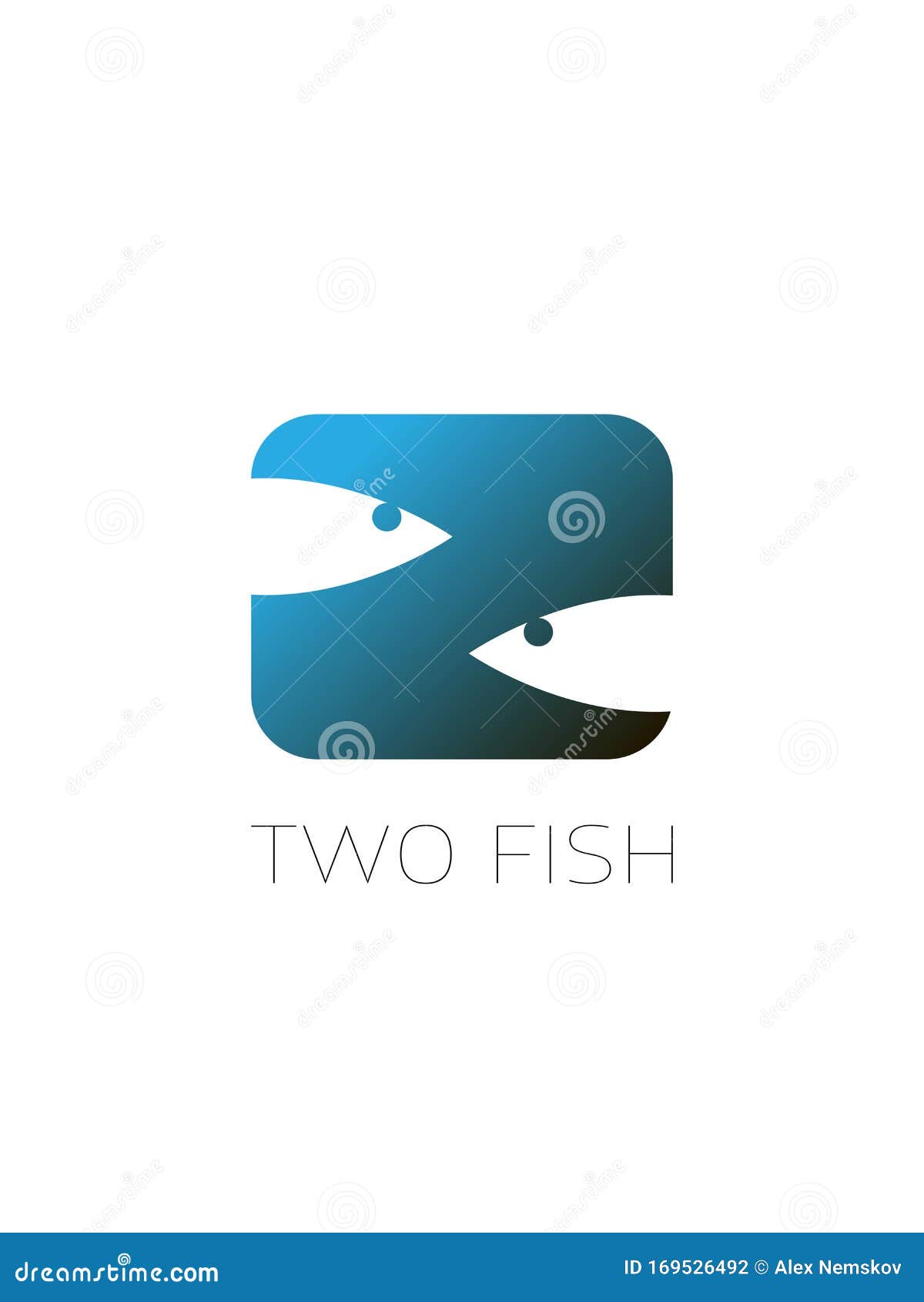 Logo De Peces En Fondo Blanco Ilustración del Vector - Ilustración de ...