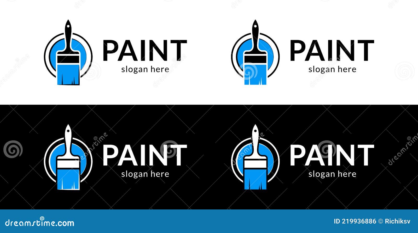 Logo de pincel ilustración del vector. Ilustración de pintura - 219936886