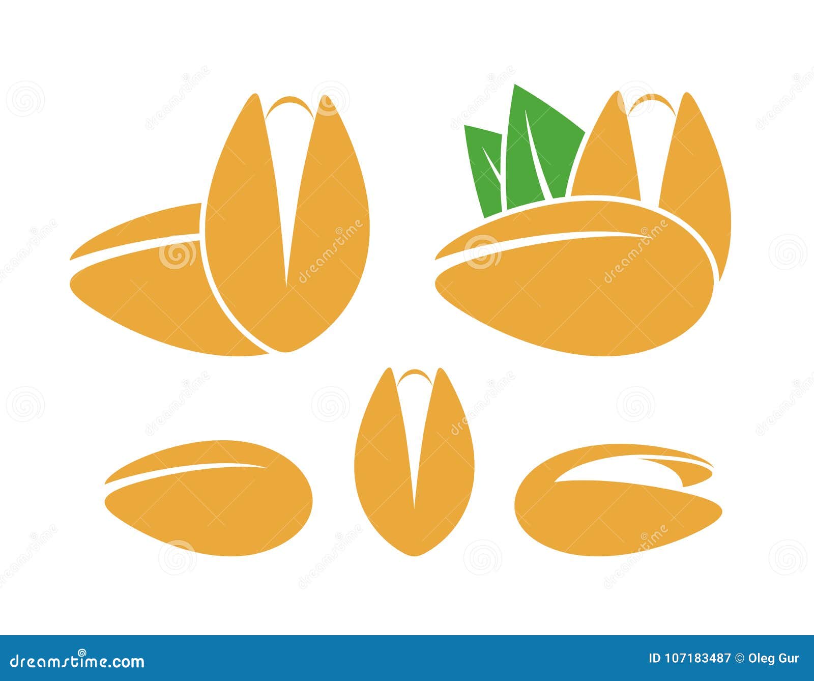 Logo De Pistache Pistache Sur Le Fond Blanc Illustration de Vecteur ...