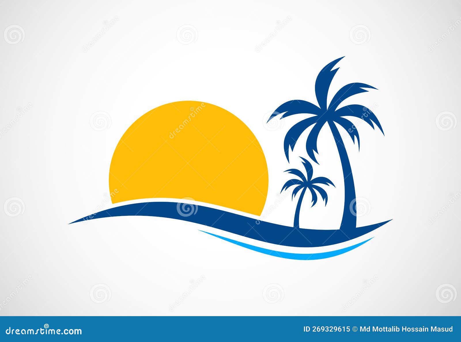 Logo De Plage. Illustration Vectorielle Illustration Stock ...