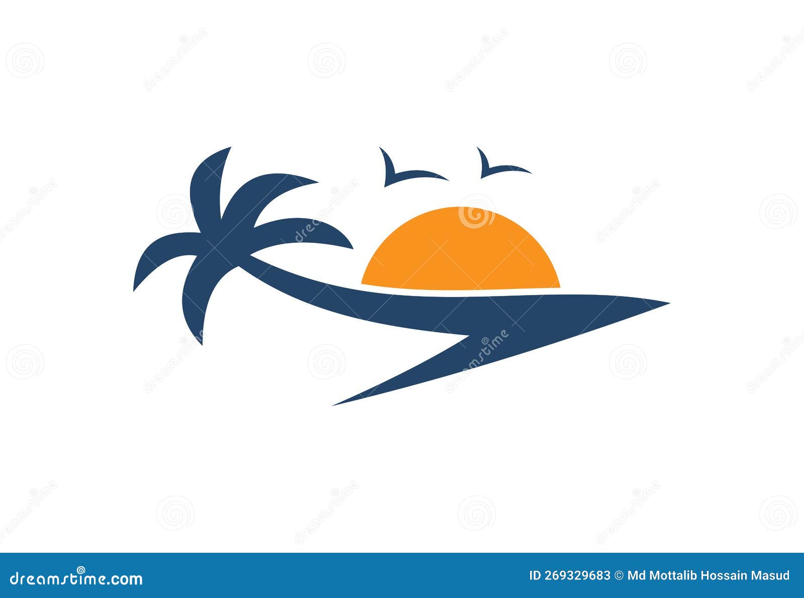 Logo De Plage. Illustration Vectorielle Illustration Stock ...