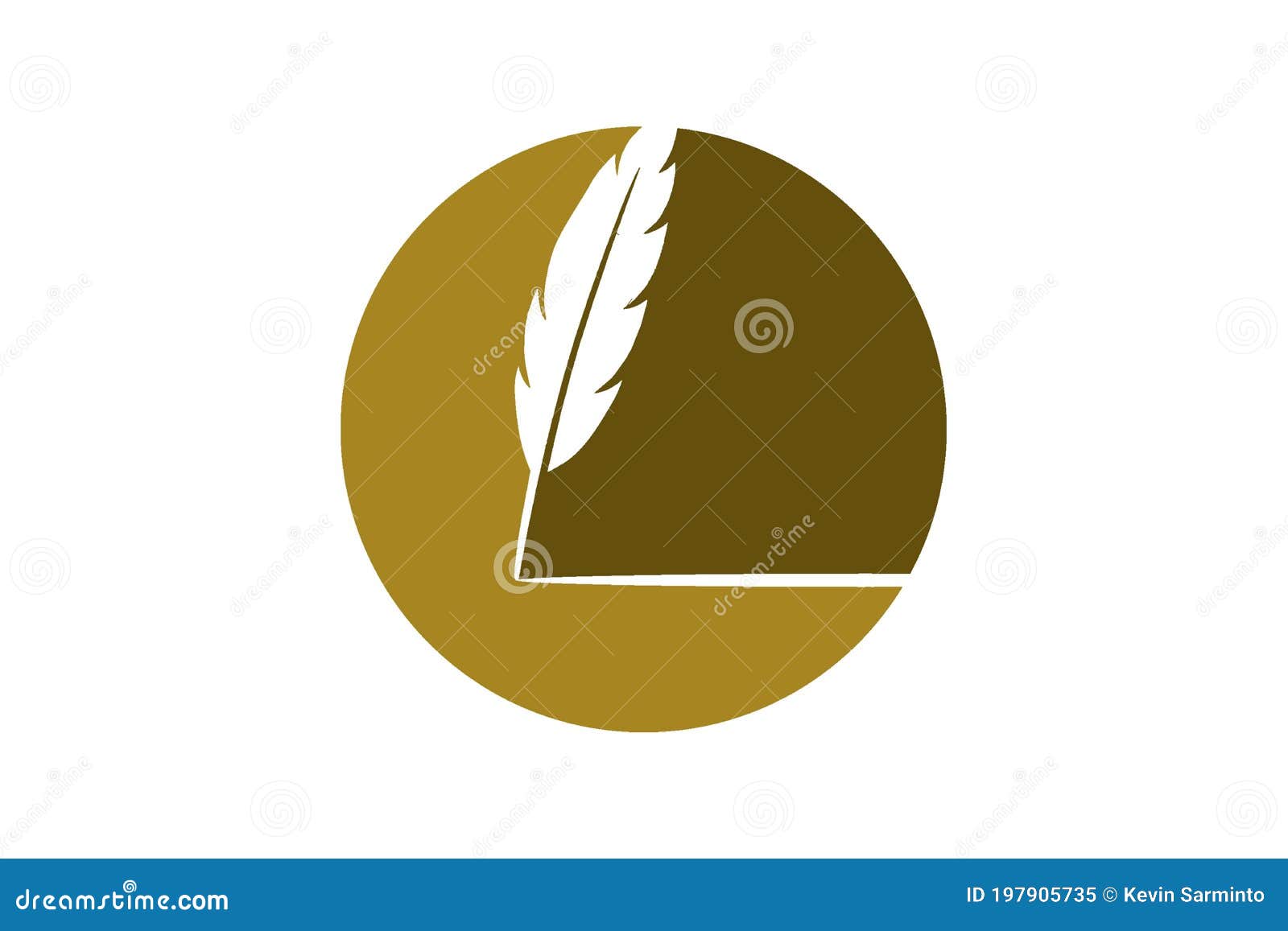 Logo de pluma stock de ilustración. Ilustración de plomo - 197905735