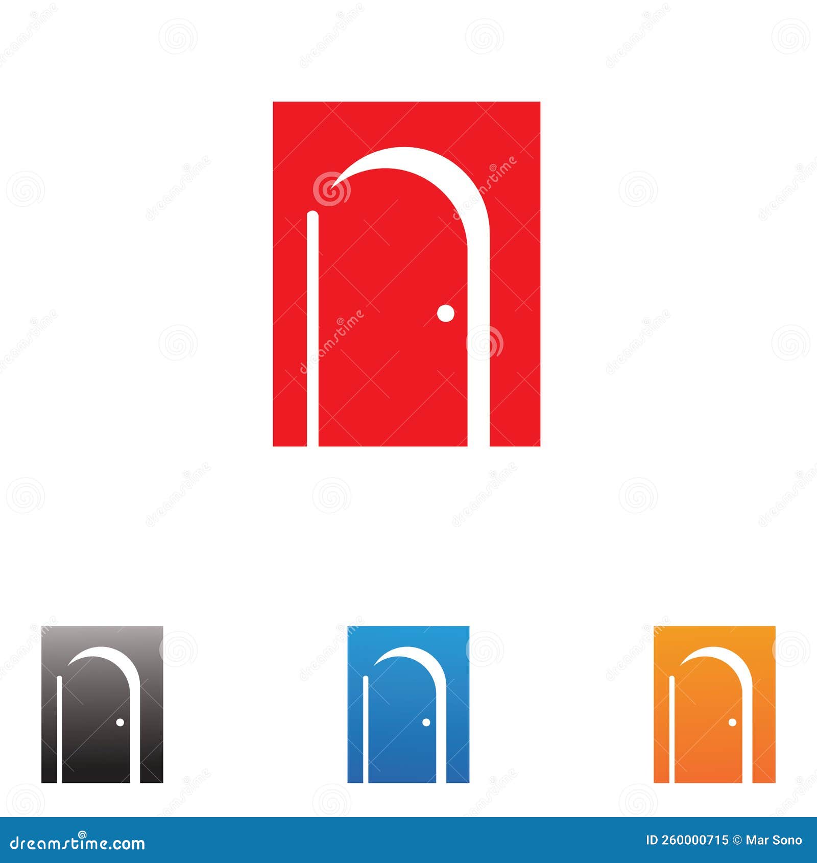 Logo De Porte Et Vecteur Symbole Illustration de Vecteur - Illustration ...