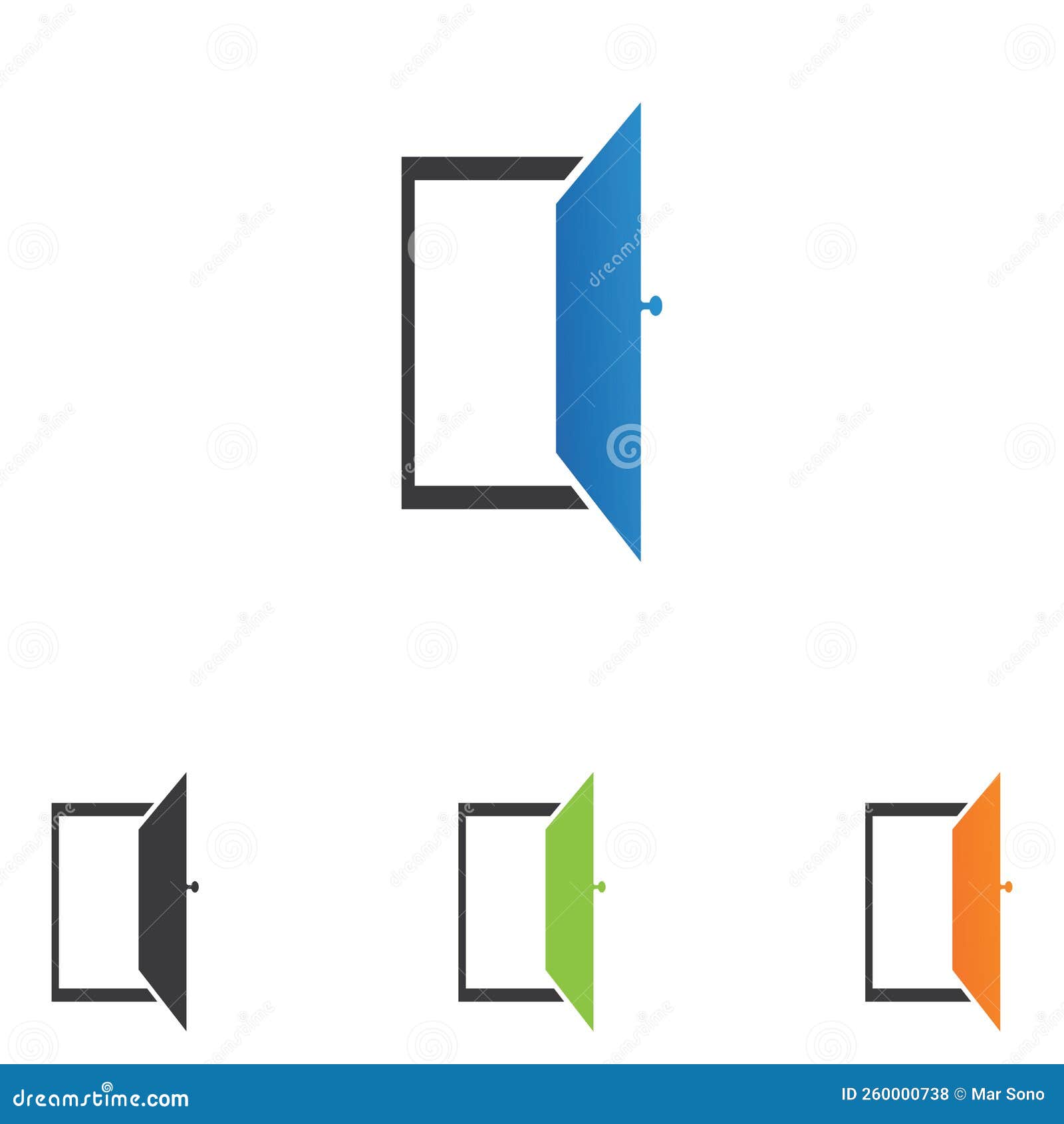 Logo De Porte Et Vecteur Symbole Illustration de Vecteur - Illustration ...