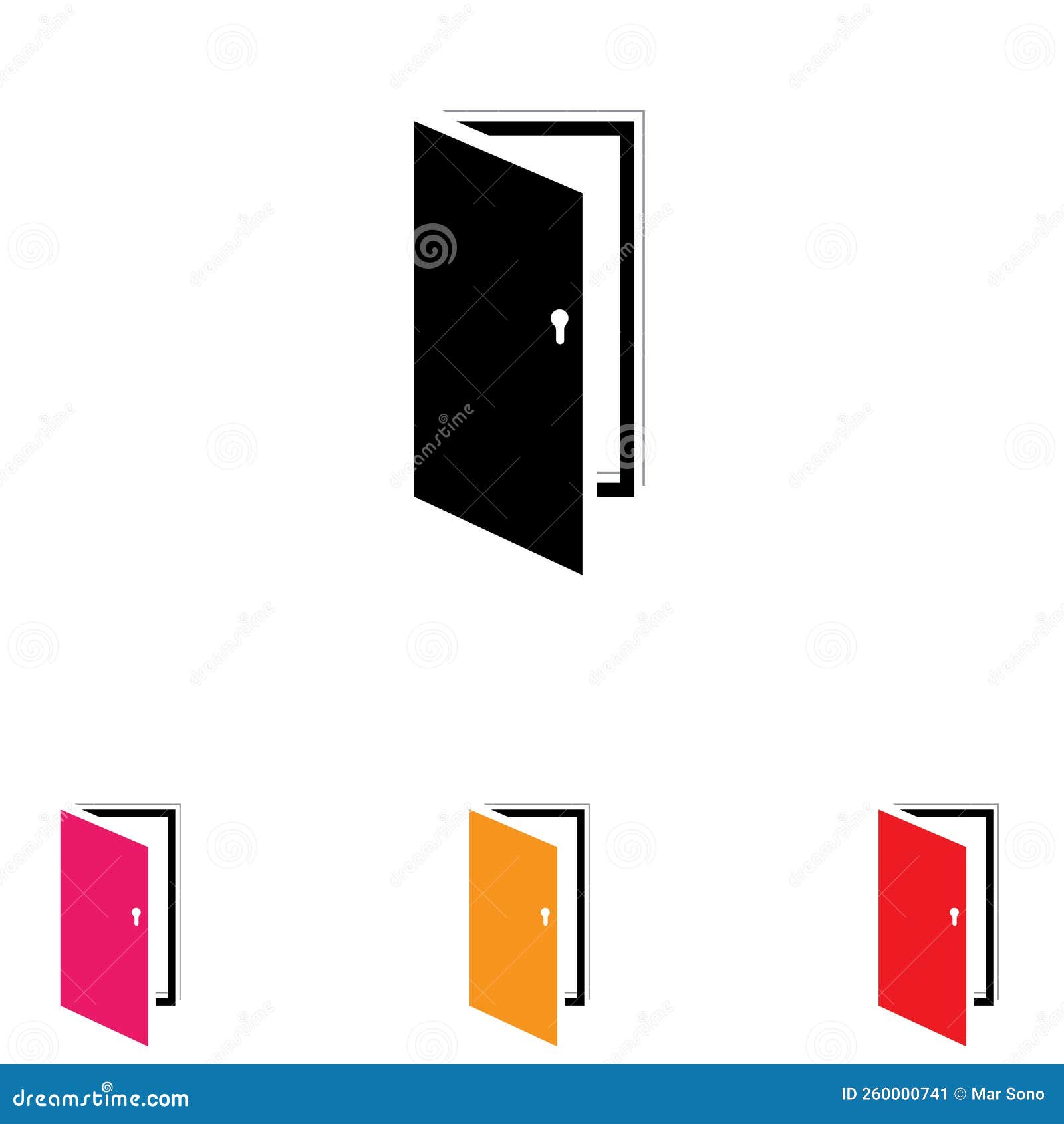 Logo De Porte Et Vecteur Symbole Illustration de Vecteur - Illustration ...