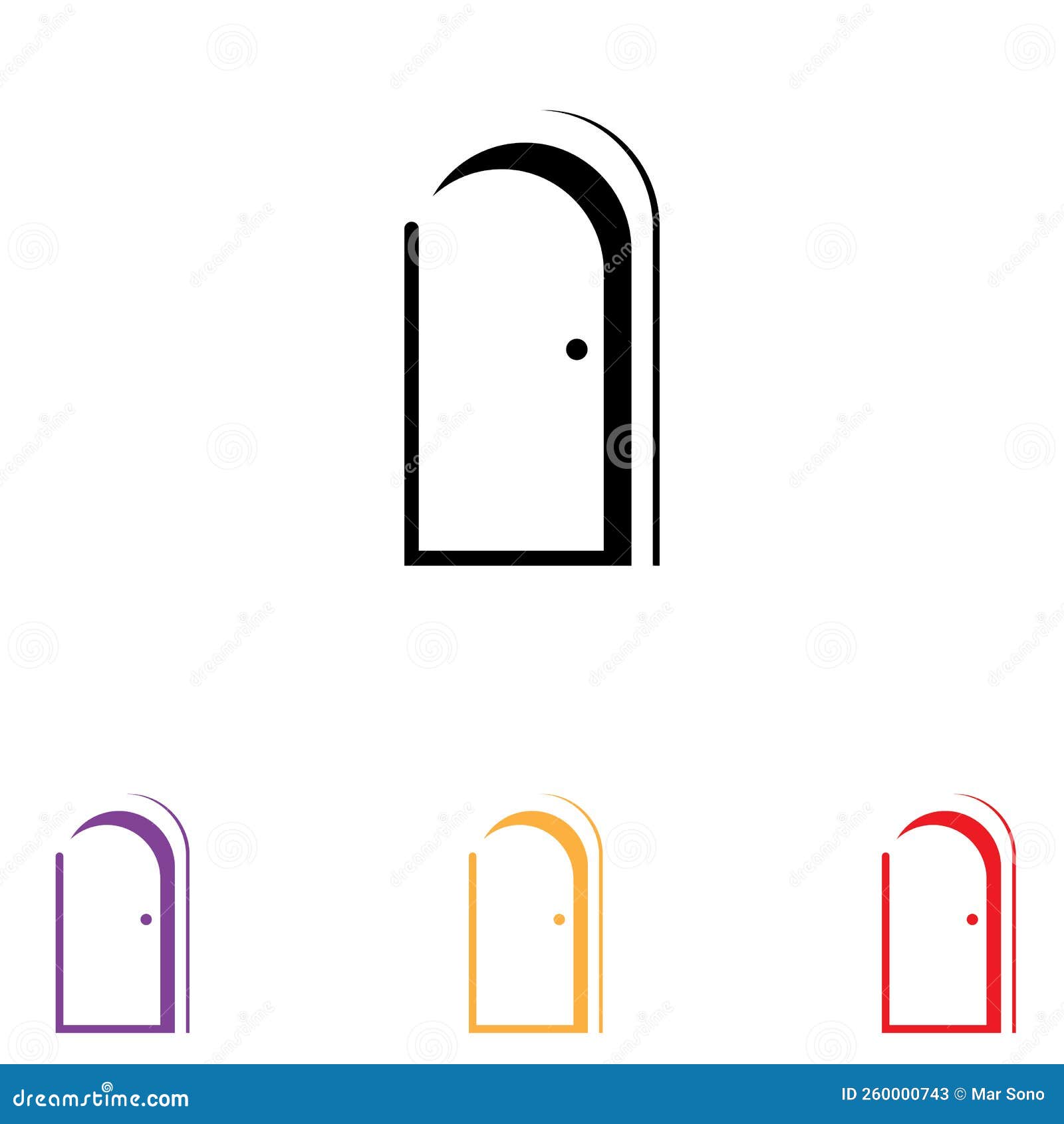 Logo De Porte Et Vecteur Symbole Illustration de Vecteur - Illustration ...