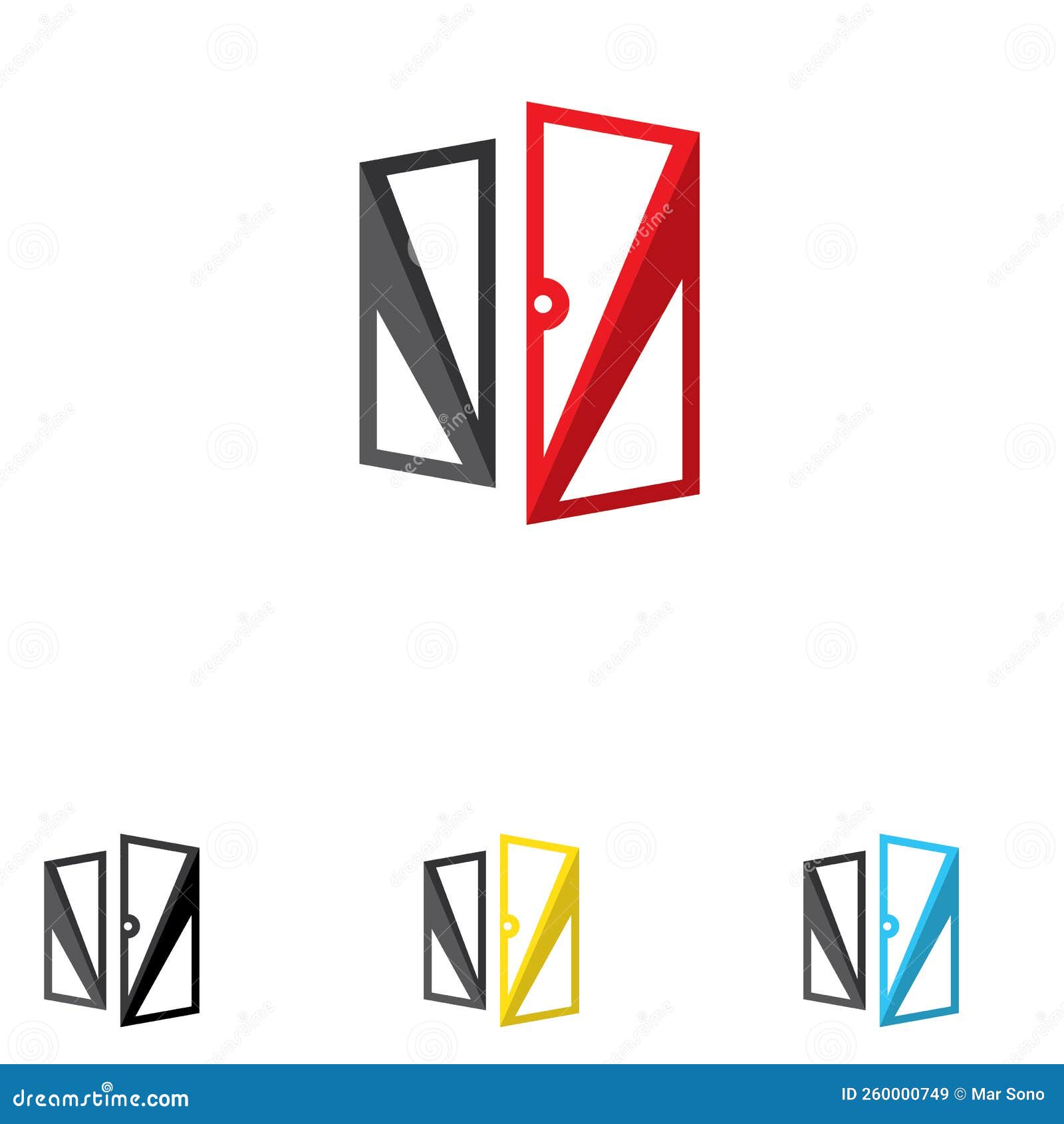 Logo De Porte Et Vecteur Symbole Illustration de Vecteur - Illustration ...