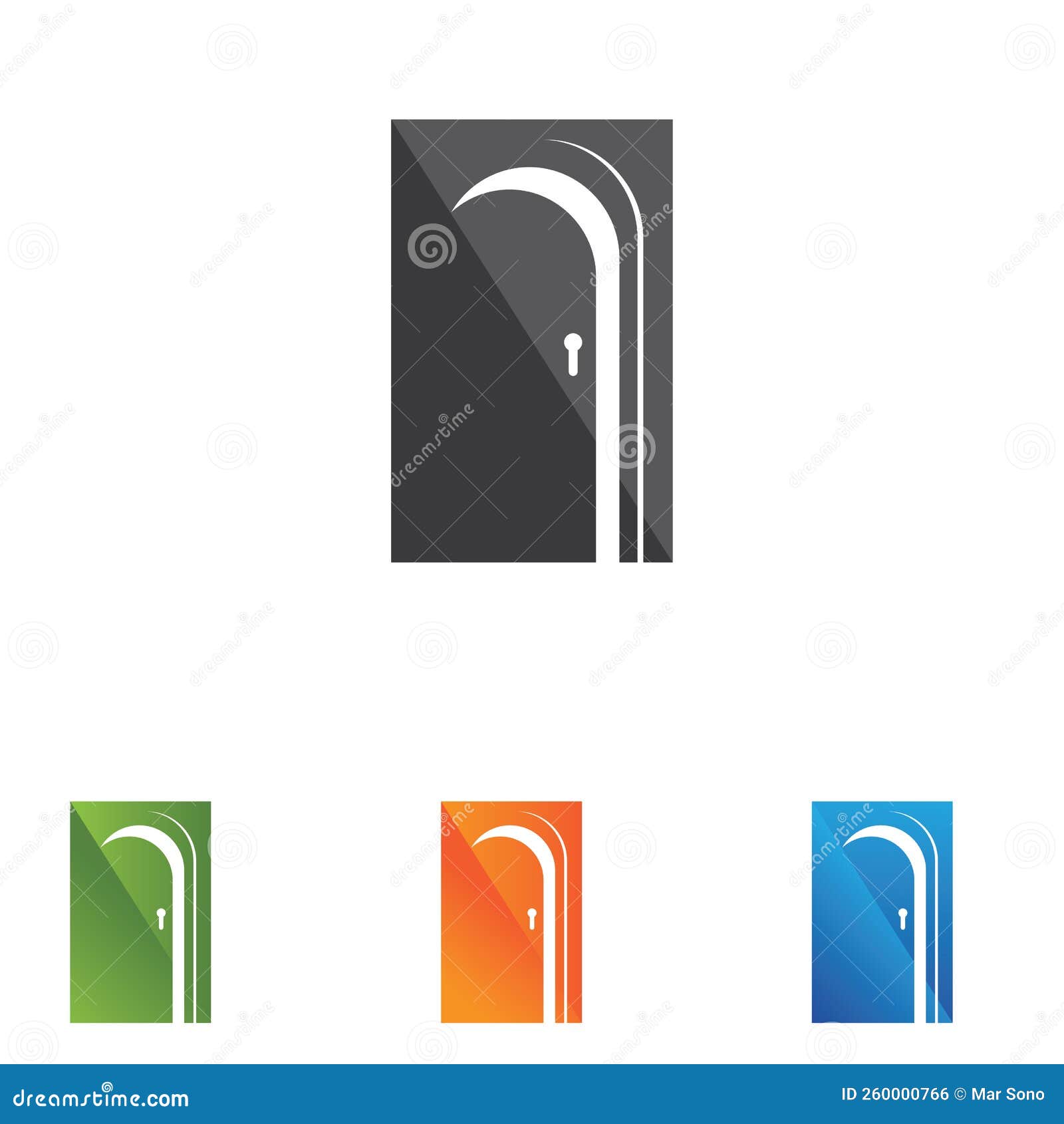 Logo De Porte Et Vecteur Symbole Illustration de Vecteur - Illustration ...