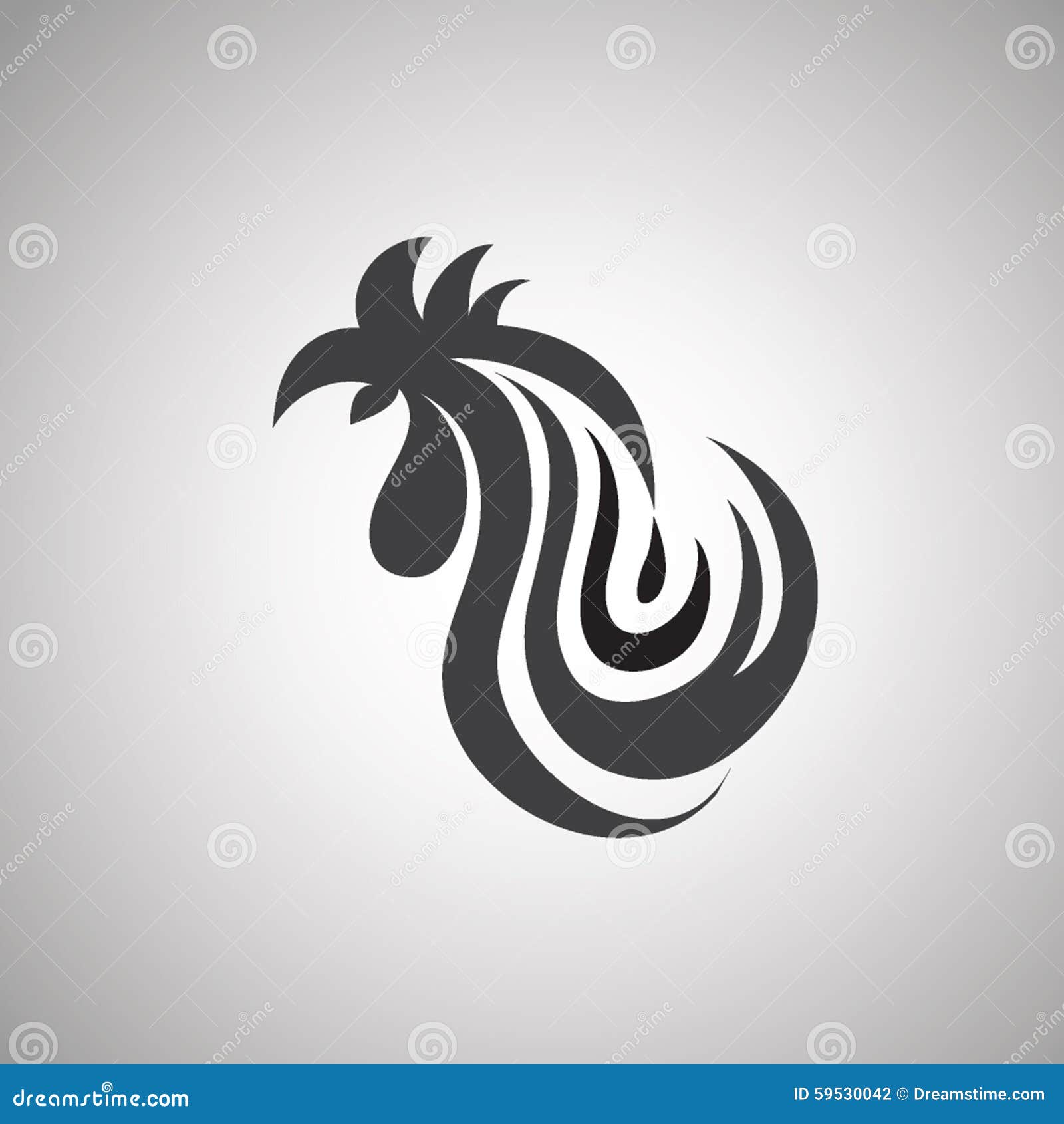 Logo de poulet illustration de vecteur. Illustration du fond - 59530042