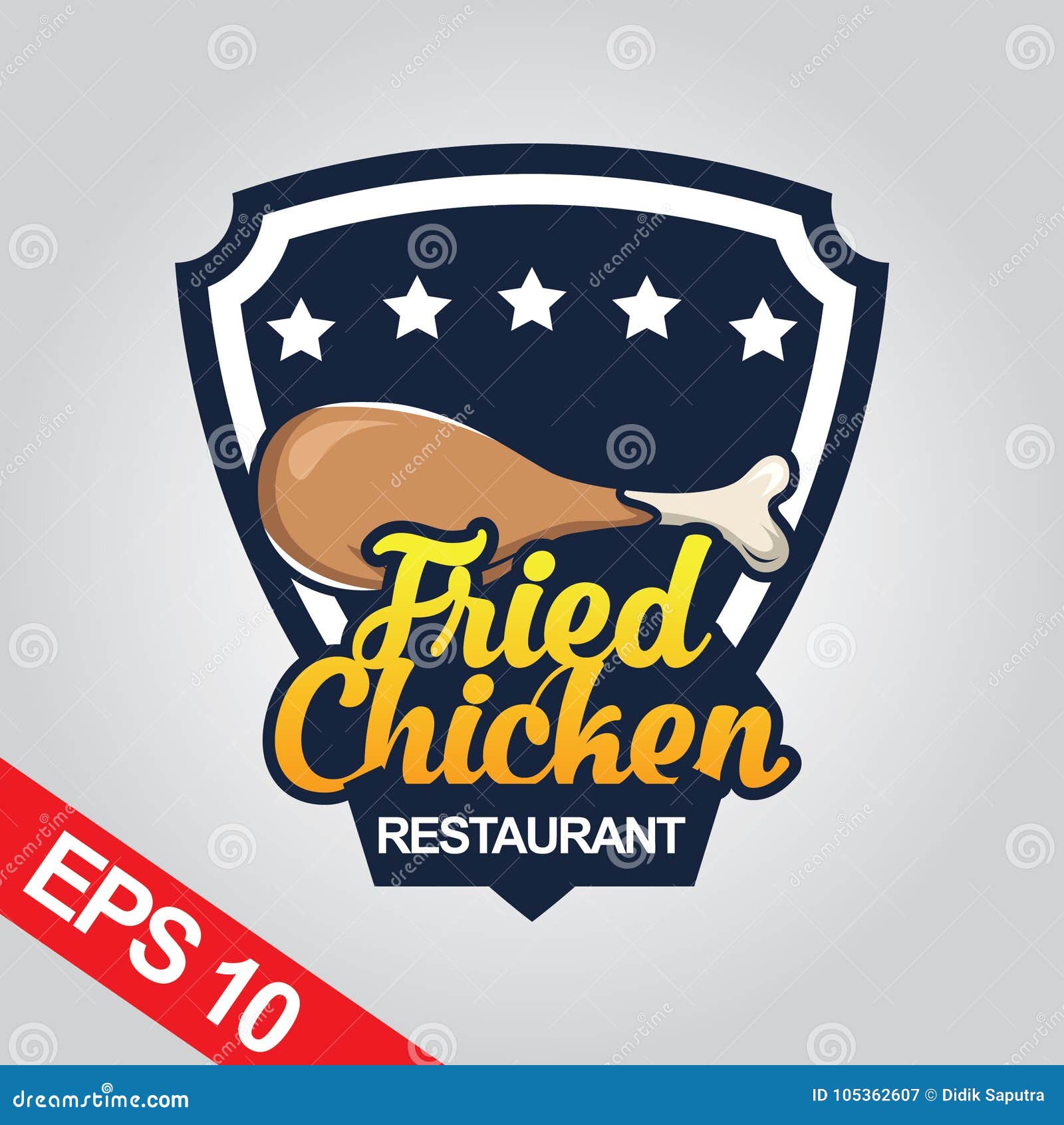 Logo de poulet frit illustration de vecteur. Illustration du ...