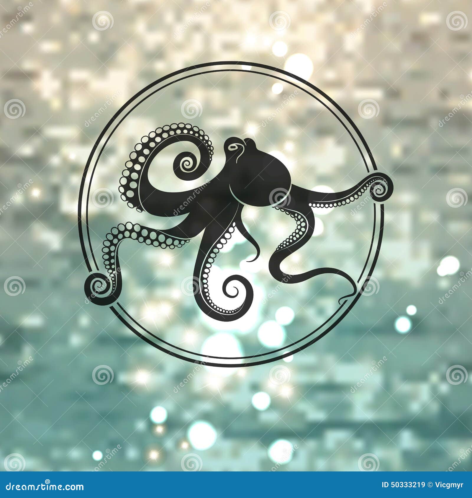 Logo de poulpe illustration de vecteur. Illustration du flotter - 50333219