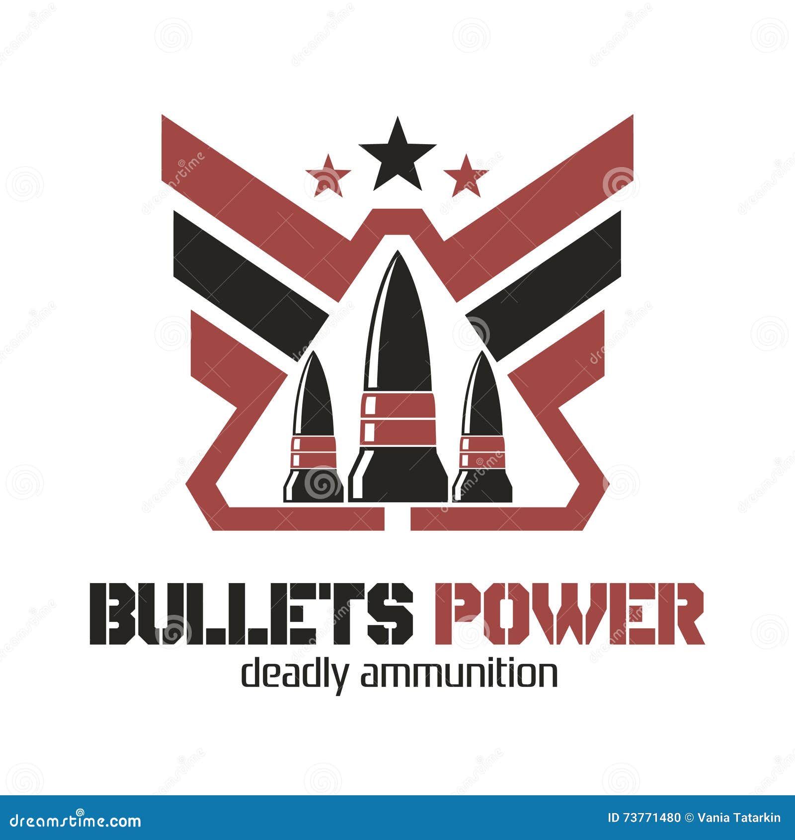 Logo De Puissance De Balles Munitions Mortelles Illustration Stock ...