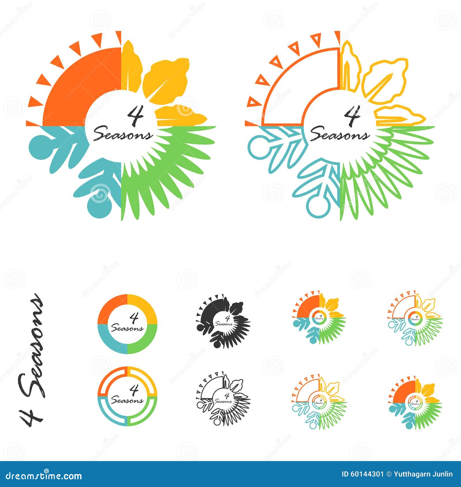 Logo de quatre saisons illustration de vecteur. Illustration of cercle ...