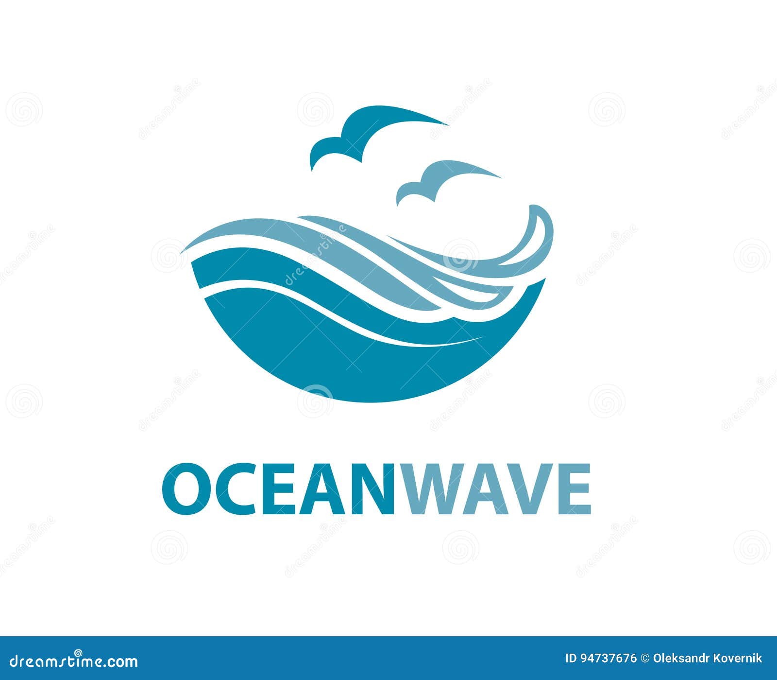 Logo de ressac illustration de vecteur. Illustration of océan - 94737676