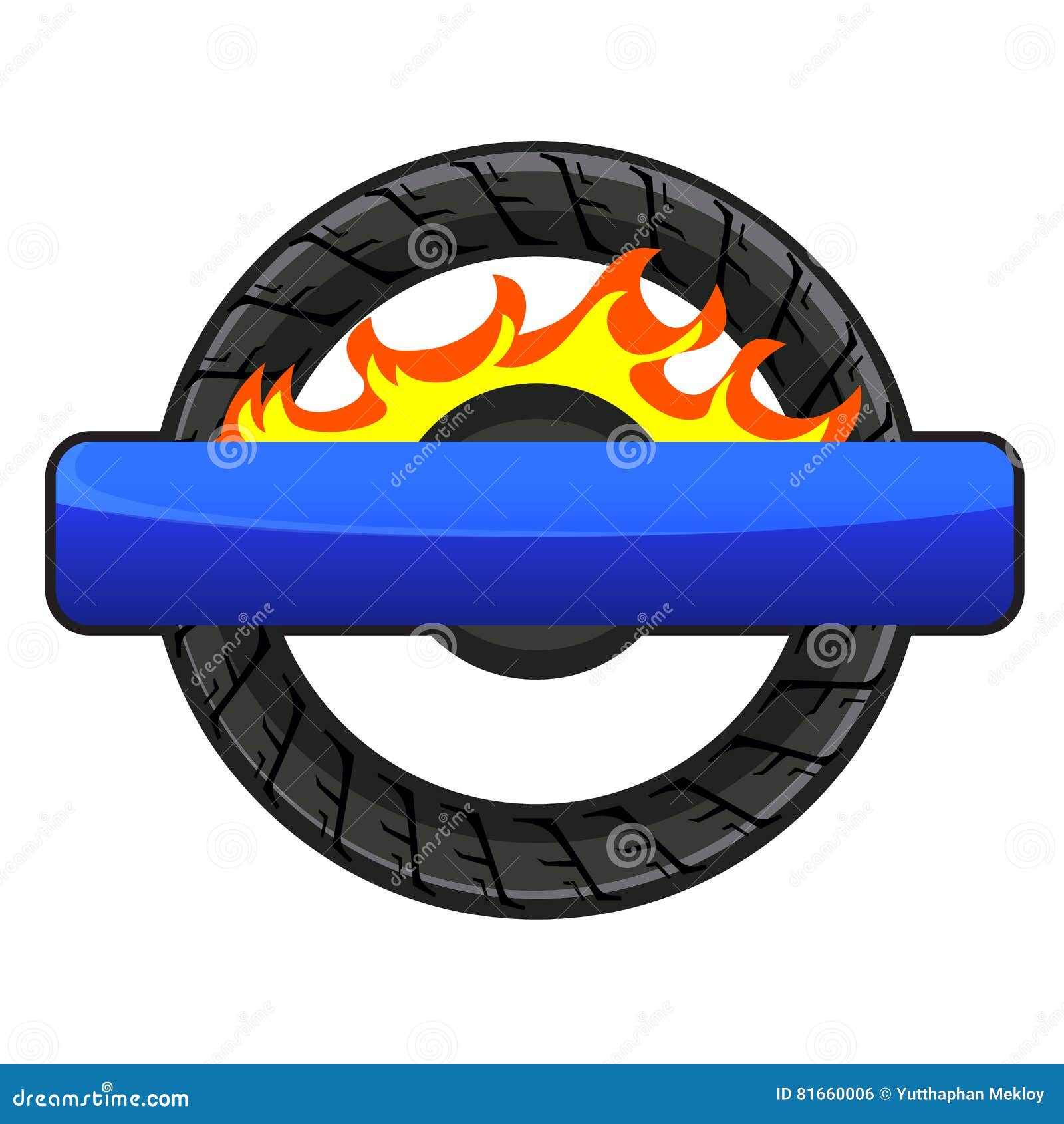 Logo de roue avec le feu illustration stock. Illustration du conception ...