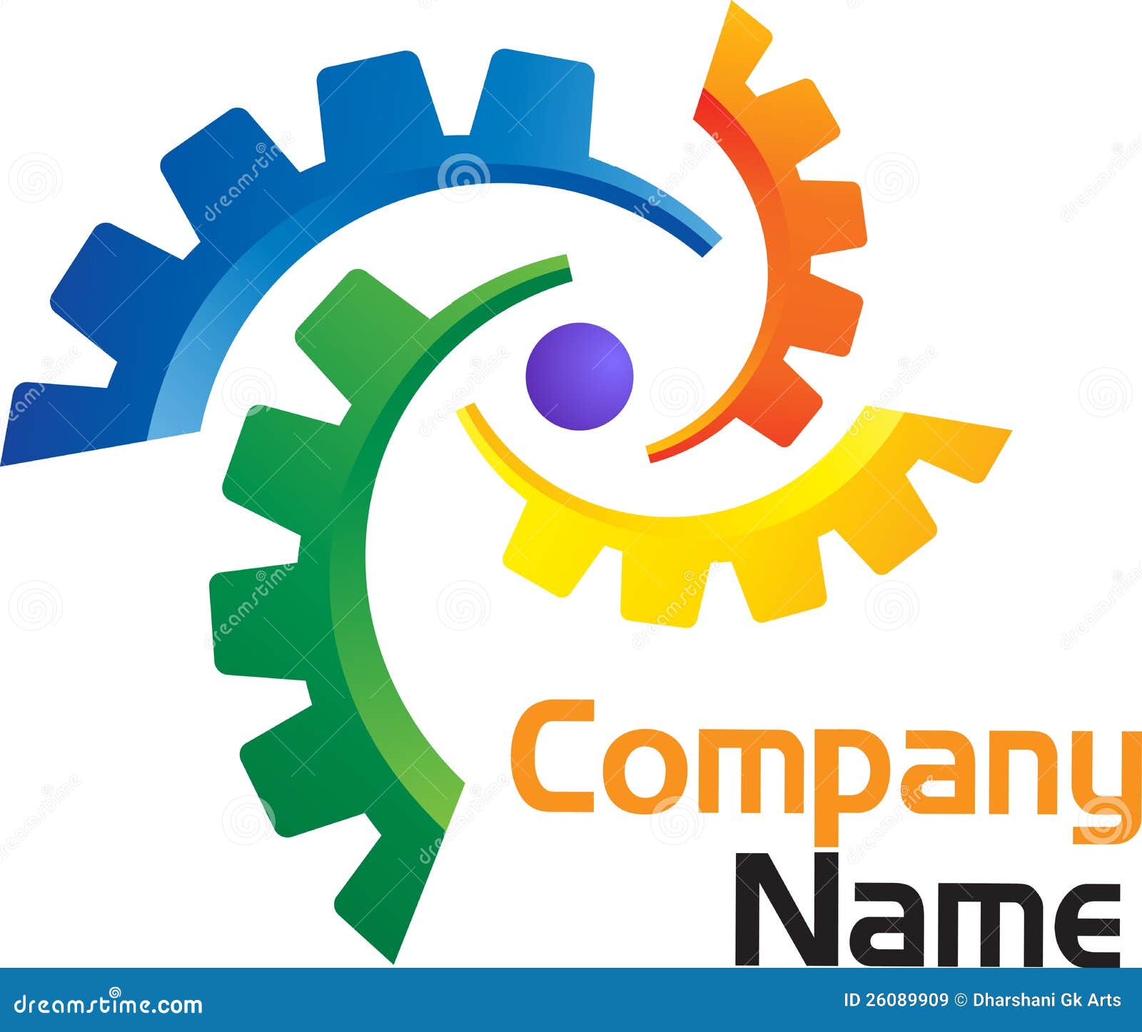 Logo de roue dentée illustration de vecteur. Illustration du énergie ...