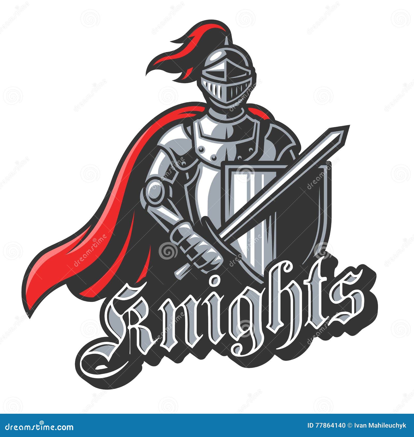 Logo De Sport De Chevalier En Couleurs Illustration de Vecteur ...