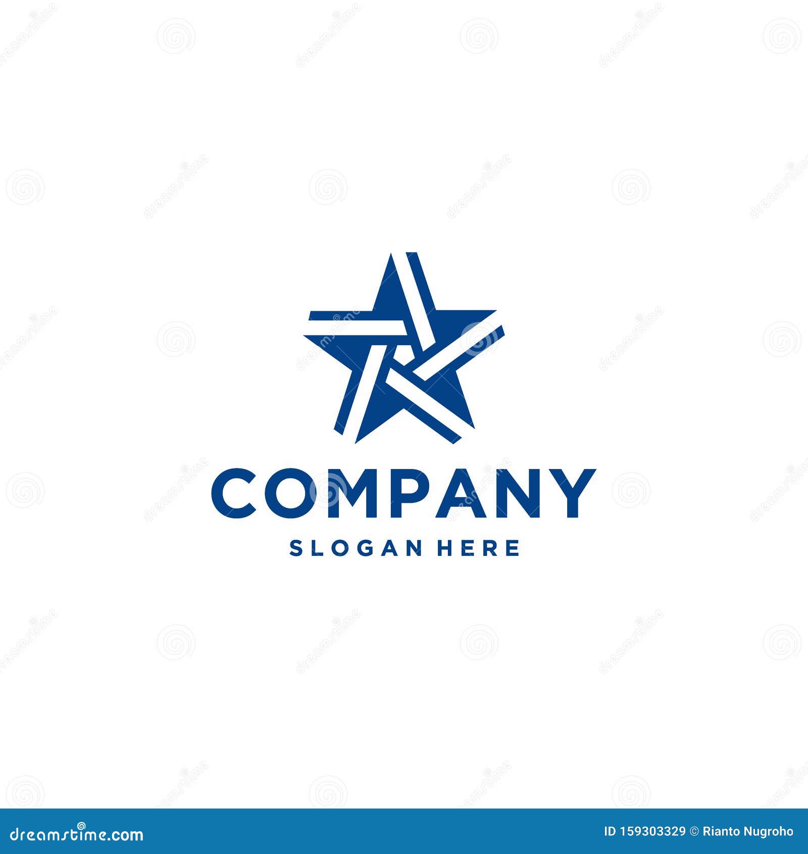Logo De Star Con Color Azul Ilustración del Vector - Ilustración de ...
