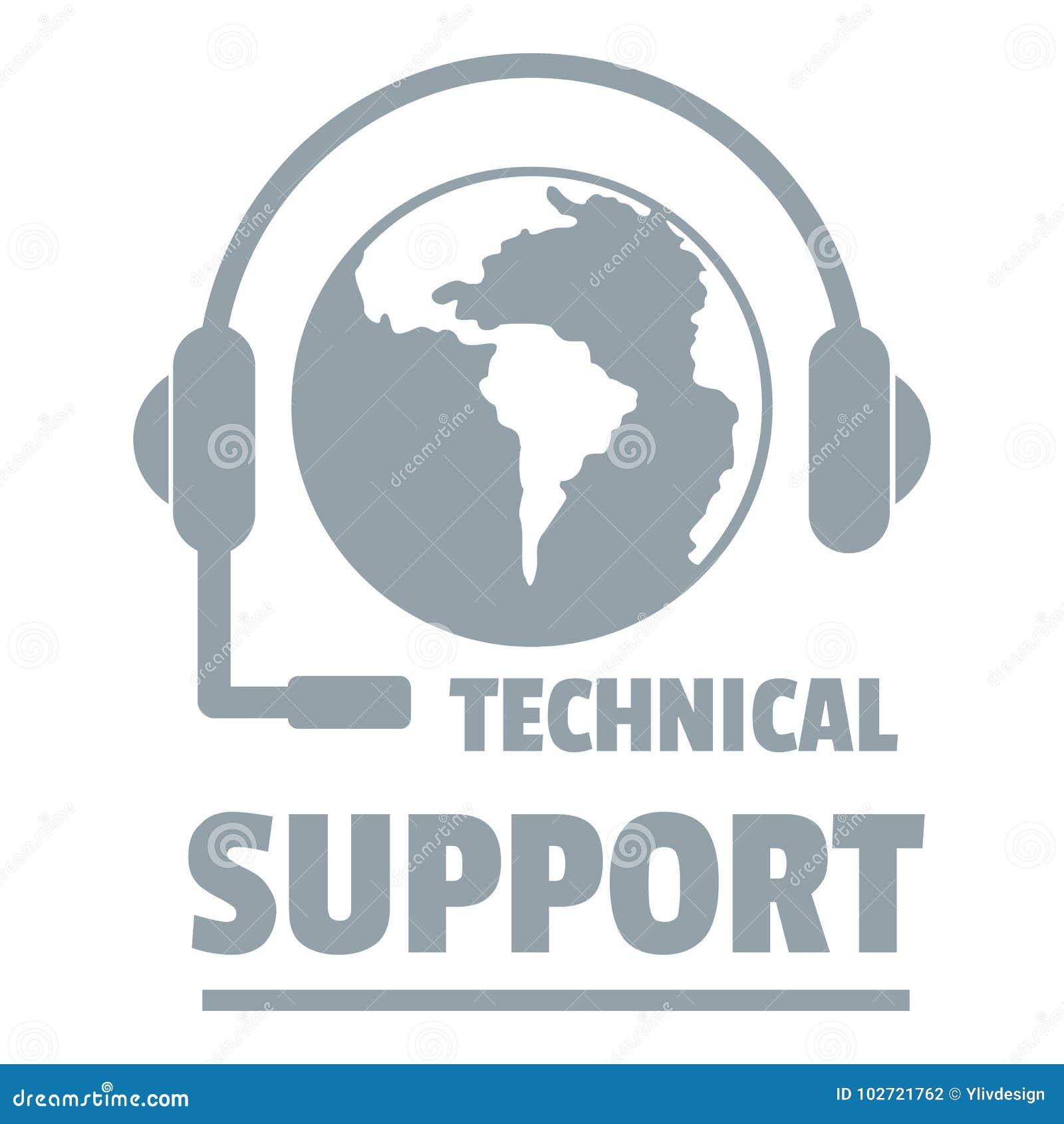 Logo De Support Technique, Style Gris Simple Illustration de Vecteur ...