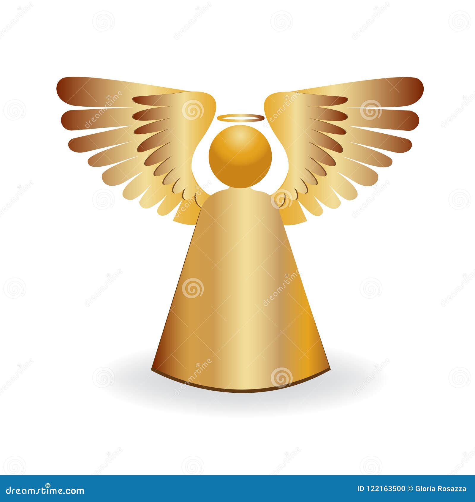 Logo De Symbole D'icône D'or D'ange Illustration de Vecteur ...