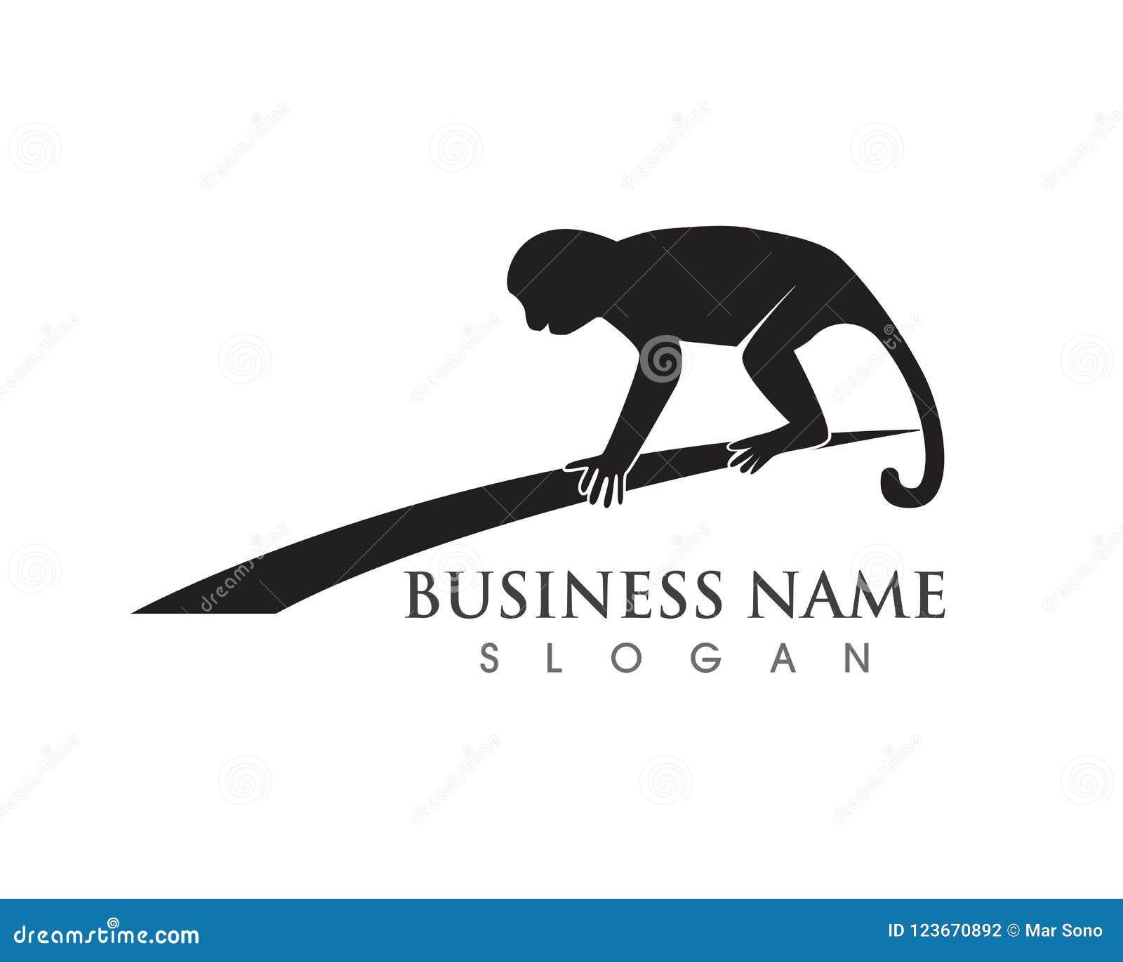 Logo De Symbole De Singe Et Symbole Illustration Stock - Illustration ...