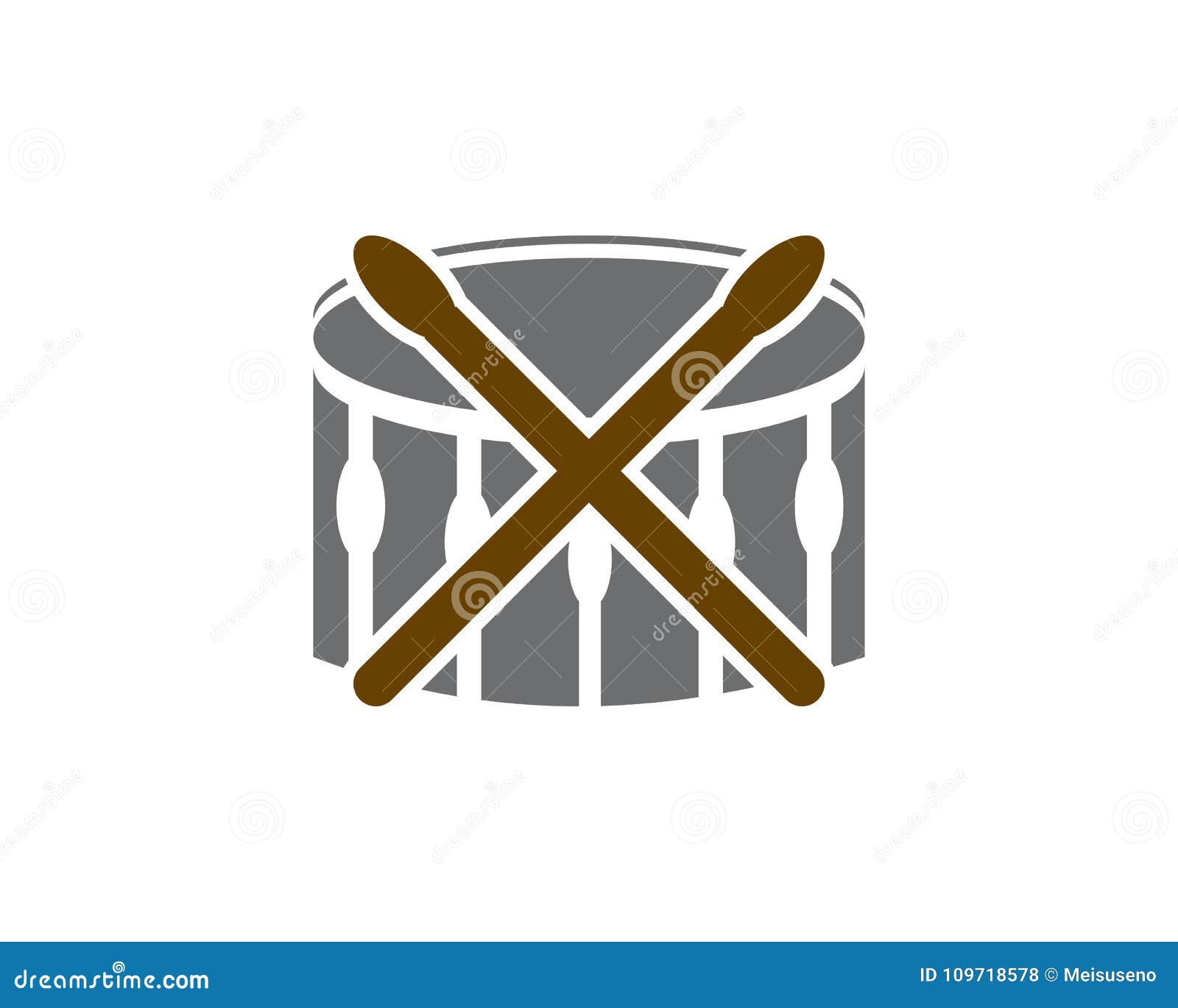 Logo de tambour de musique illustration de vecteur. Illustration du ...