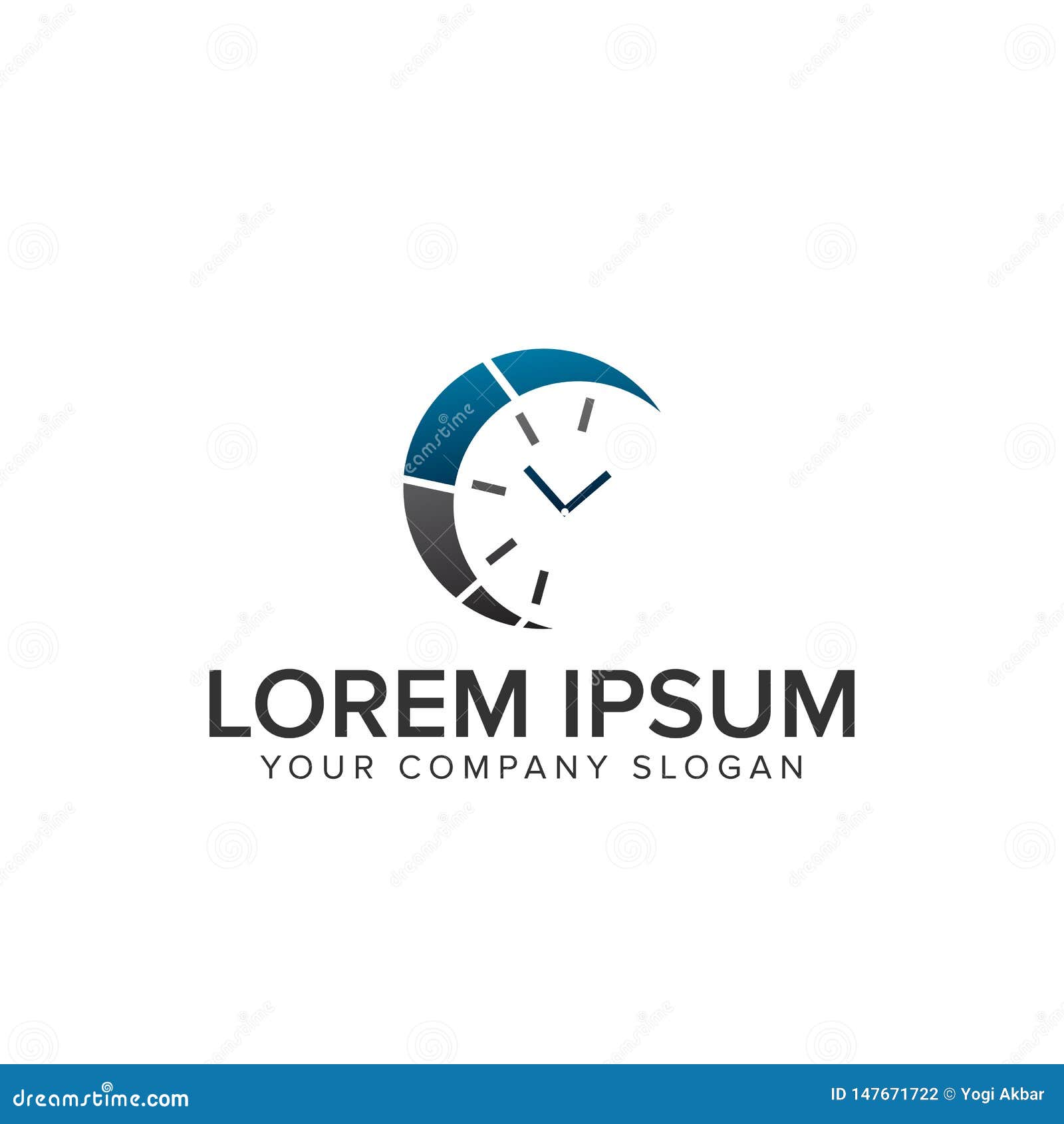 Logo de temps d'horloge illustration de vecteur. Illustration du ...