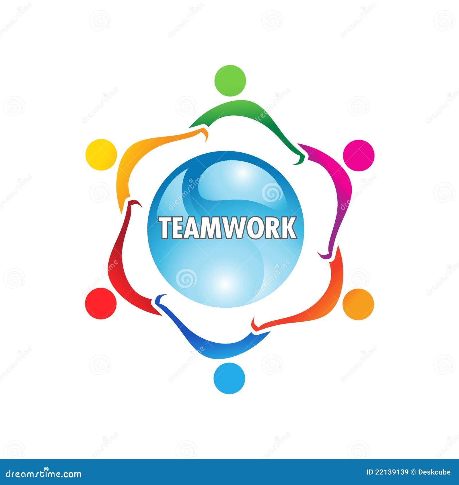 Logo de travail d'équipe illustration stock. Illustration du mondial ...