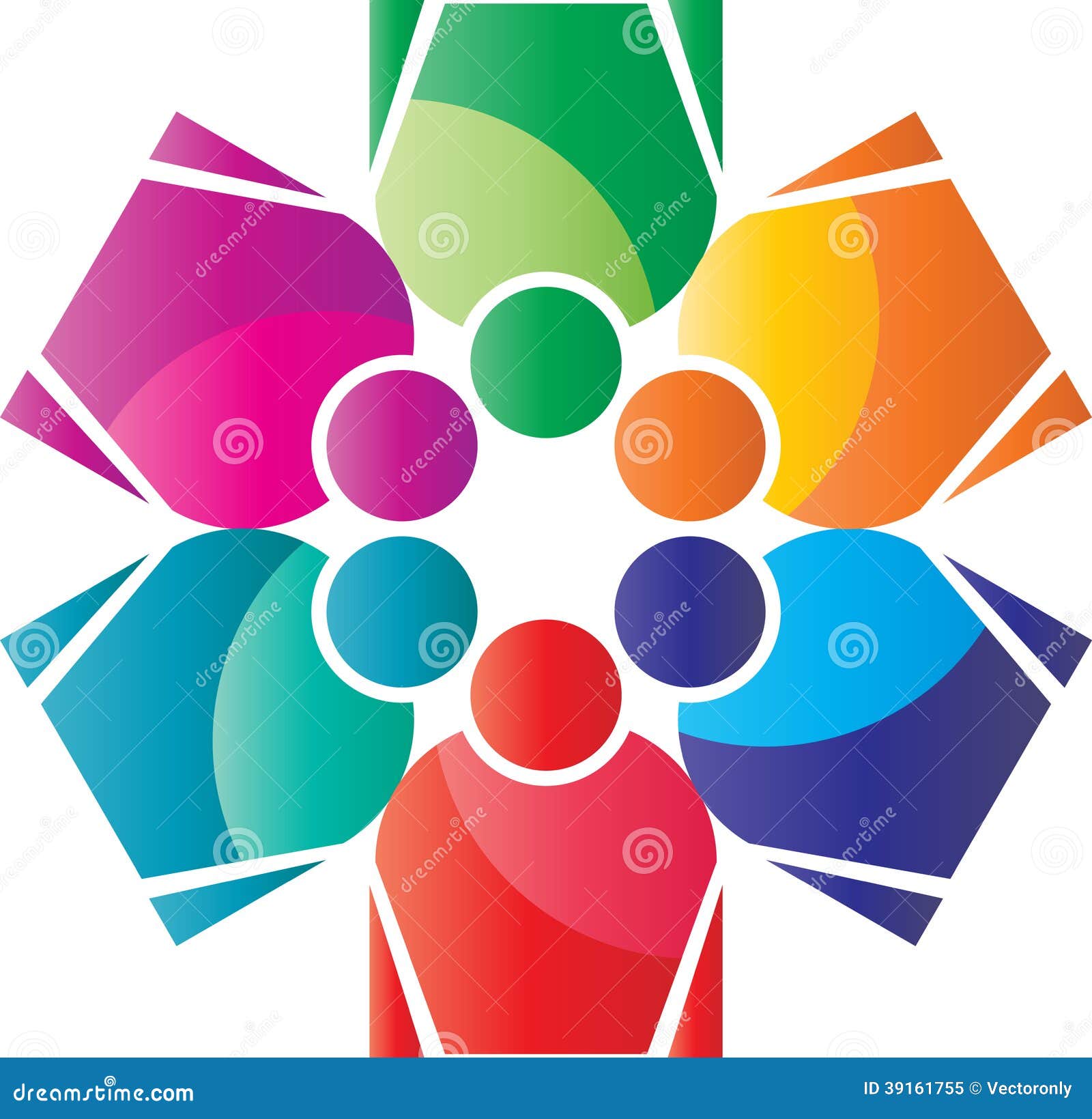 Logo de travail d'équipe illustration de vecteur. Illustration du ...