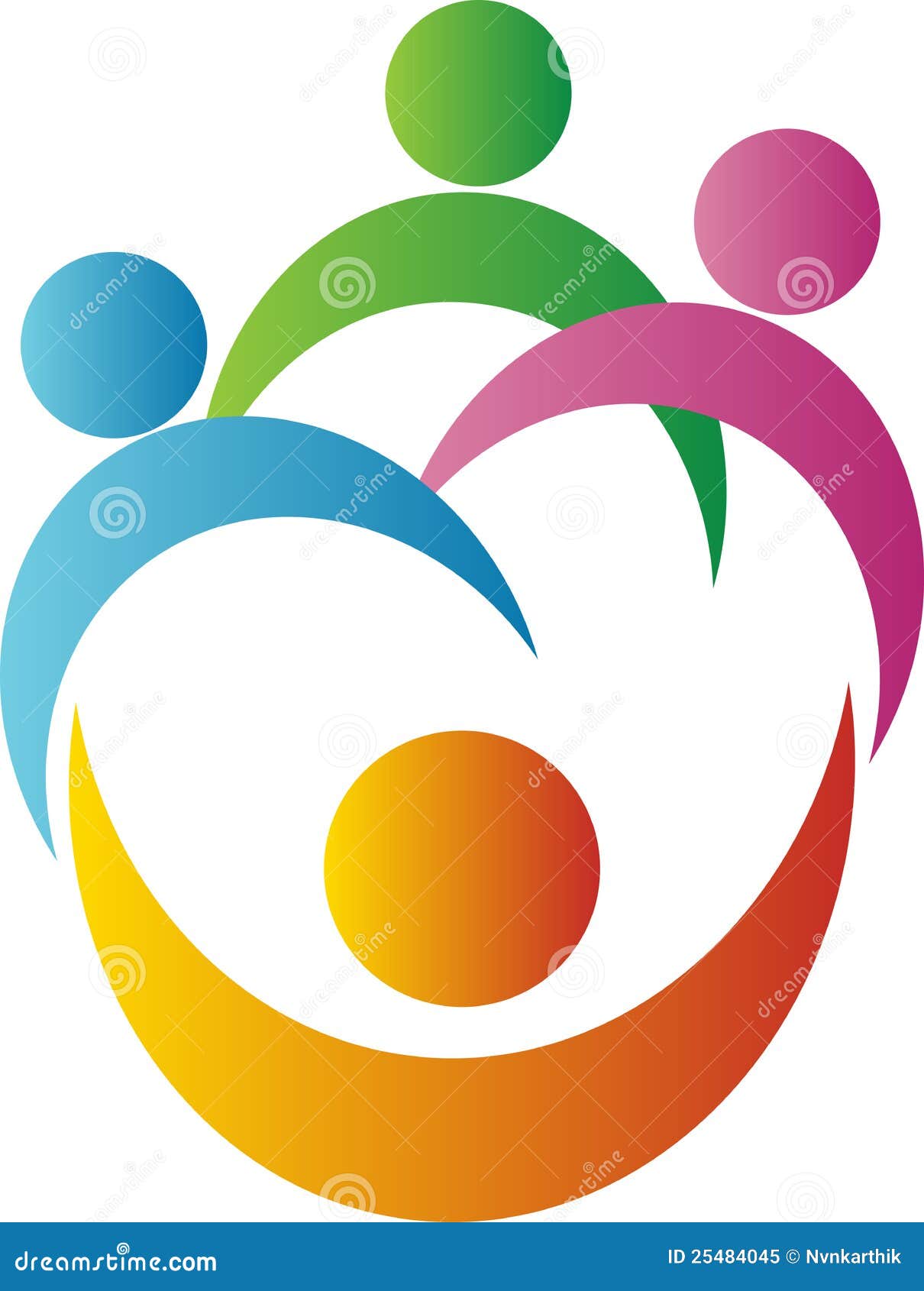 Logo De Travail D'équipe Photo libre de droits - Image: 25484045