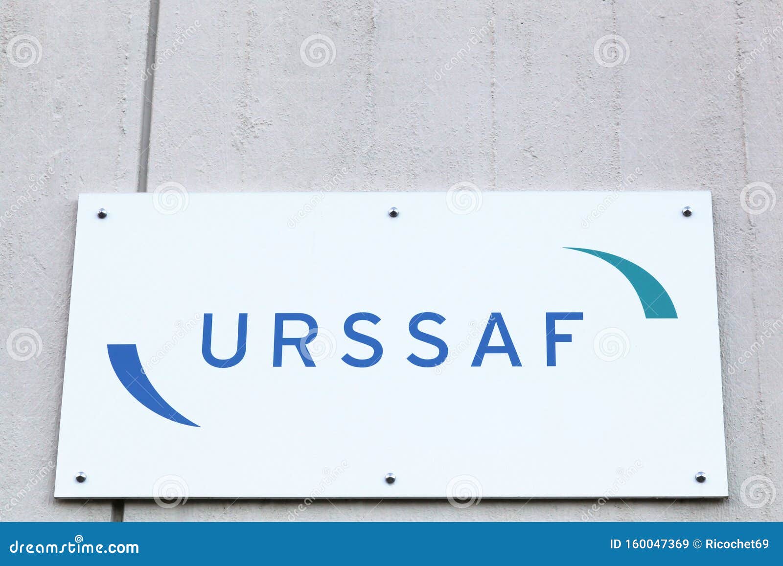 Logo de URSSAF en la pared imagen de archivo editorial. Imagen de ...