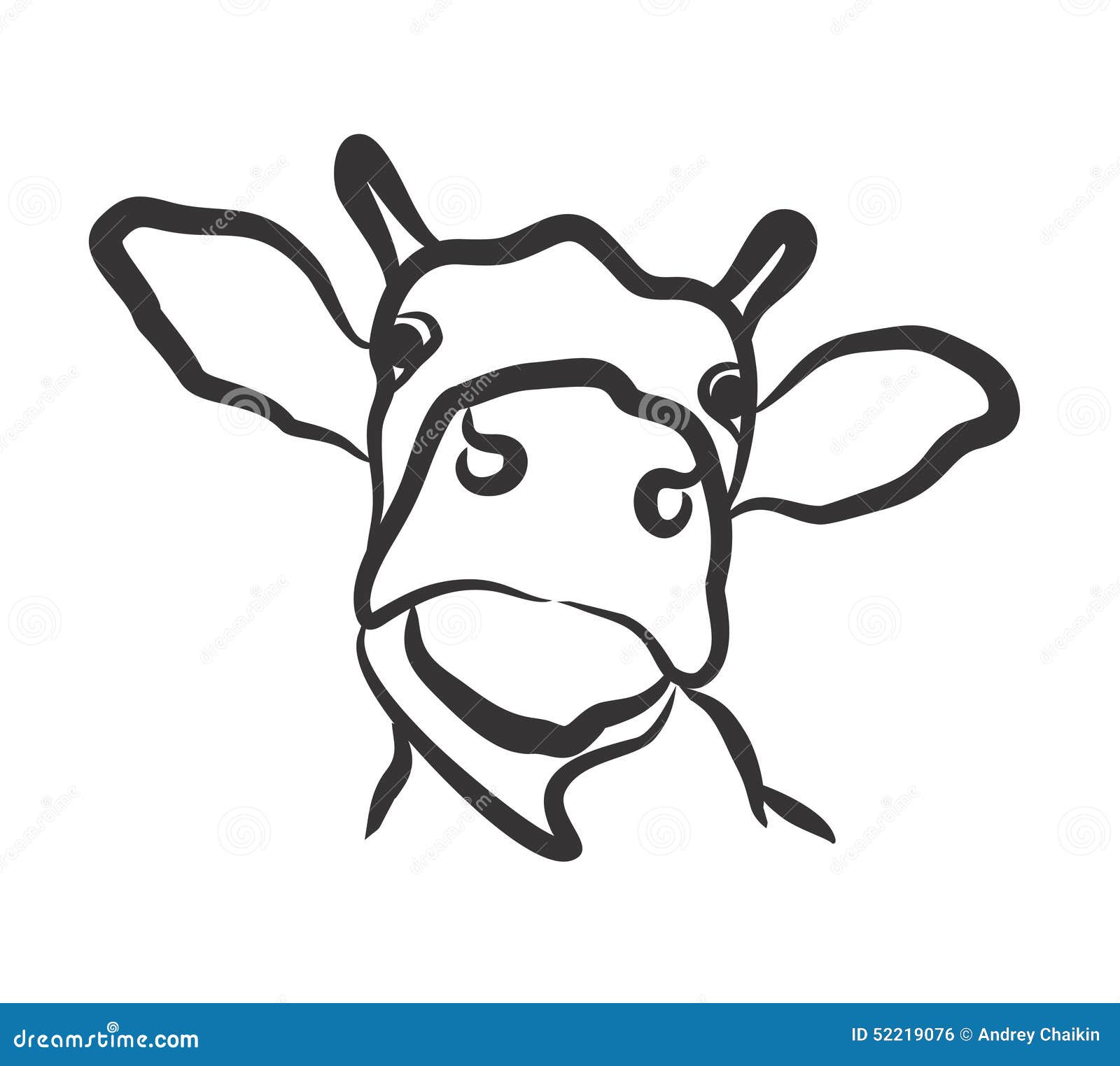 Logo de vache illustration de vecteur. Illustration du cornu - 52219076