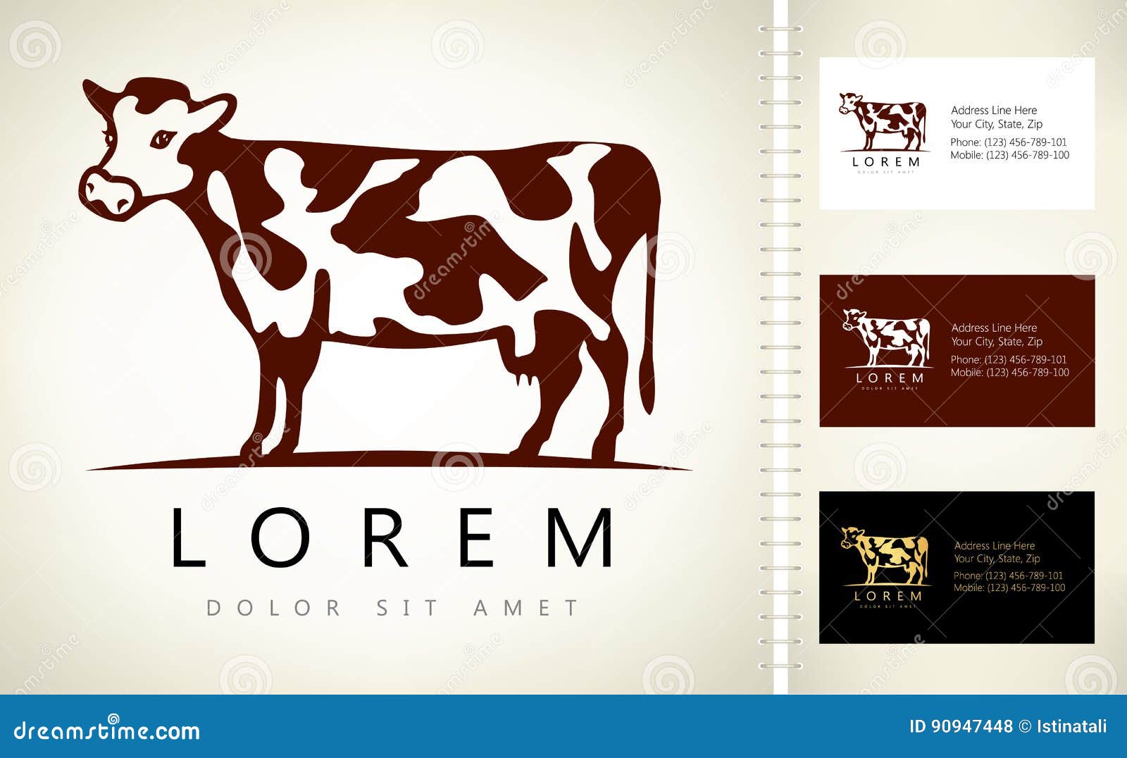 Logo de vache illustration de vecteur. Illustration du nourriture ...