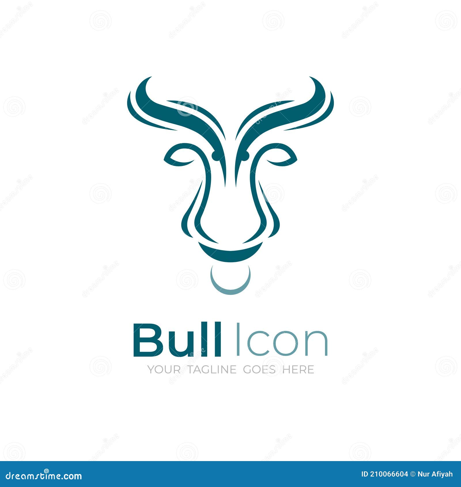 Logo De Vache Design Animal Logo Avec Ligne Design Illustration de ...