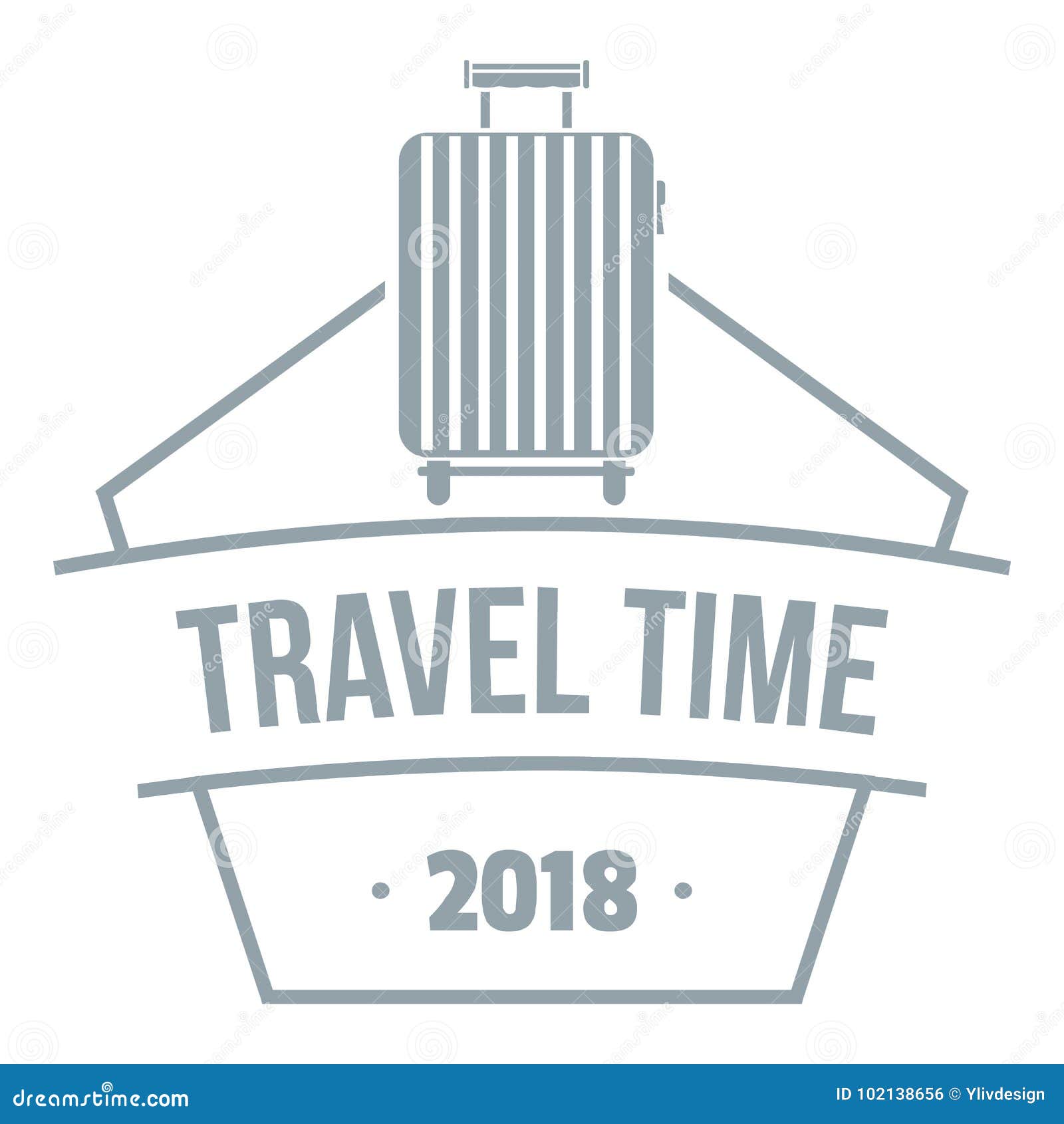 Logo De Valise De Voyage, Style Gris Simple Illustration de Vecteur ...